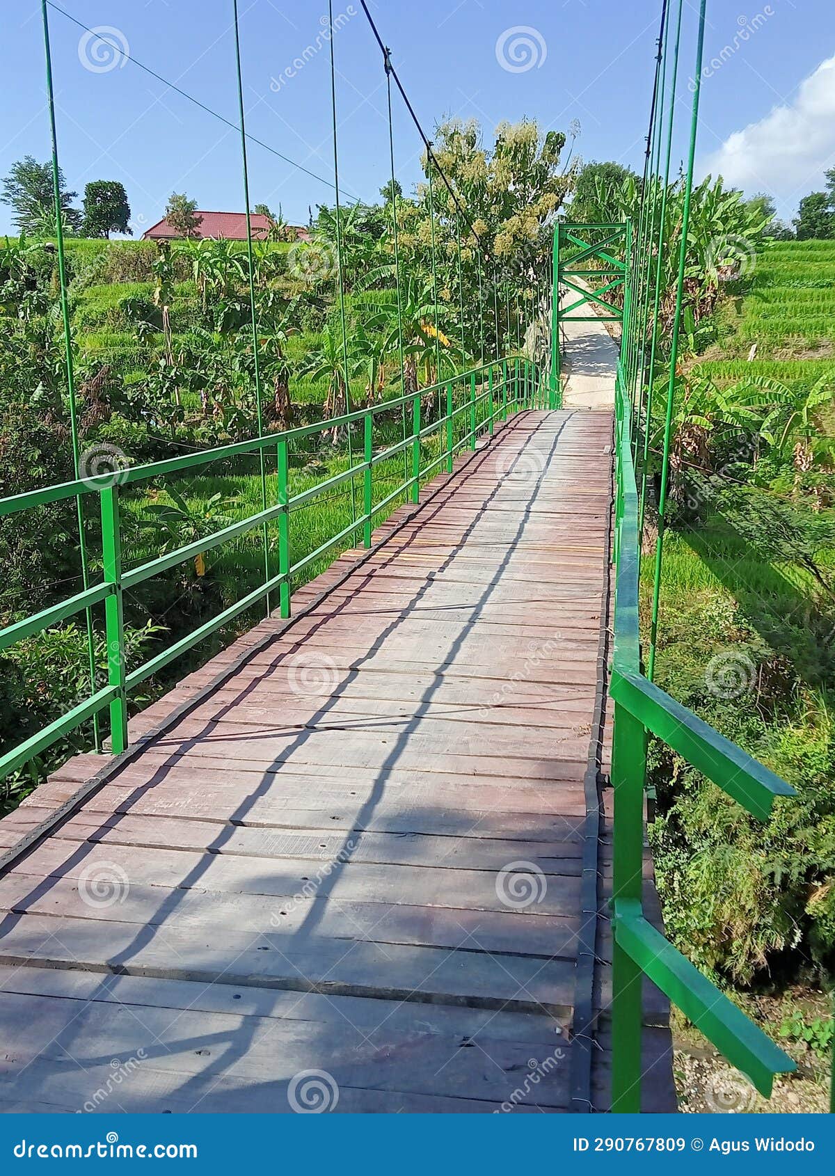 A Simple Bridge Across the River in the Rural Road Stock Image - Image ...