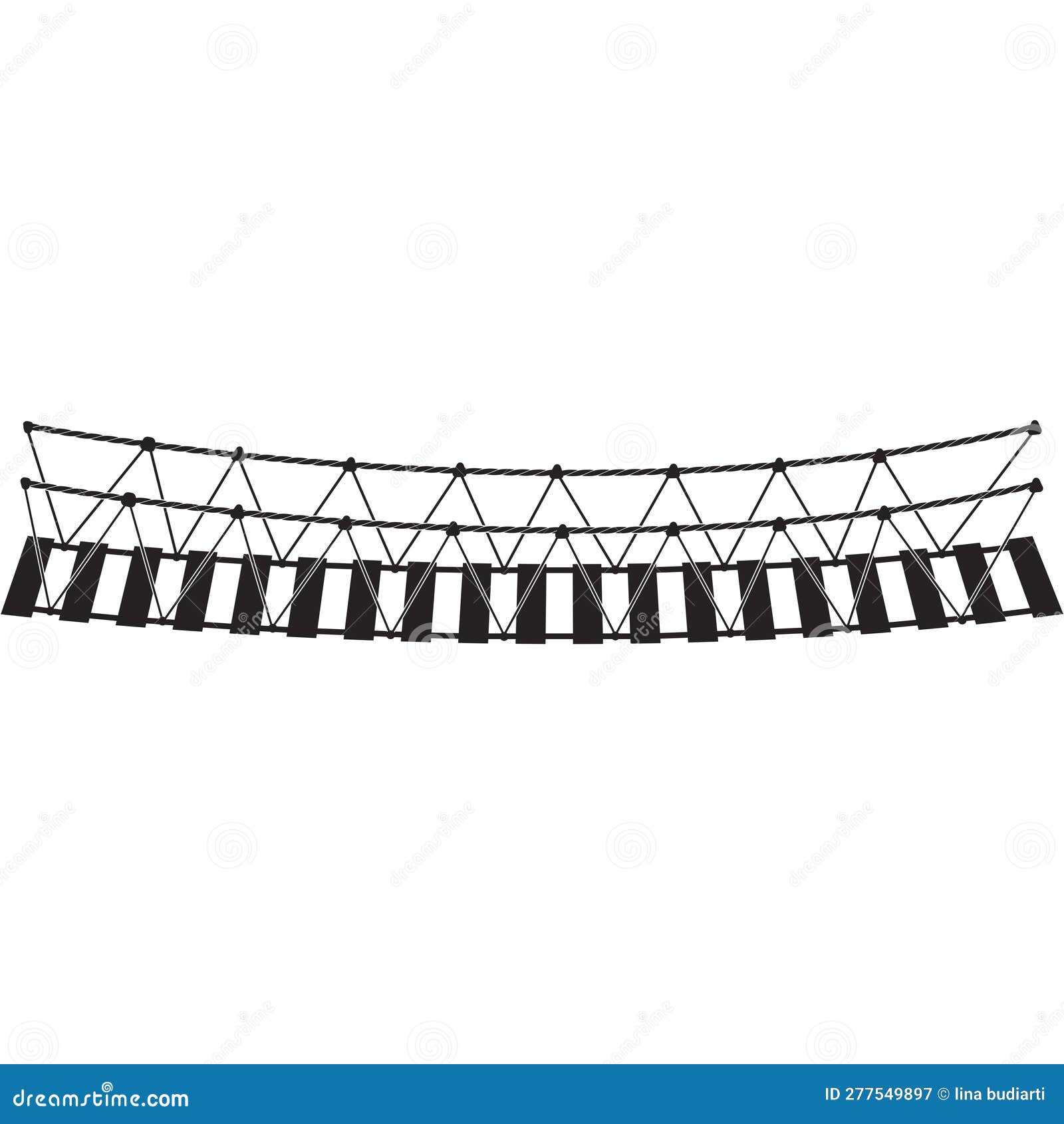 Simple bridge icon stock vector. Illustration of stroke - 277549897