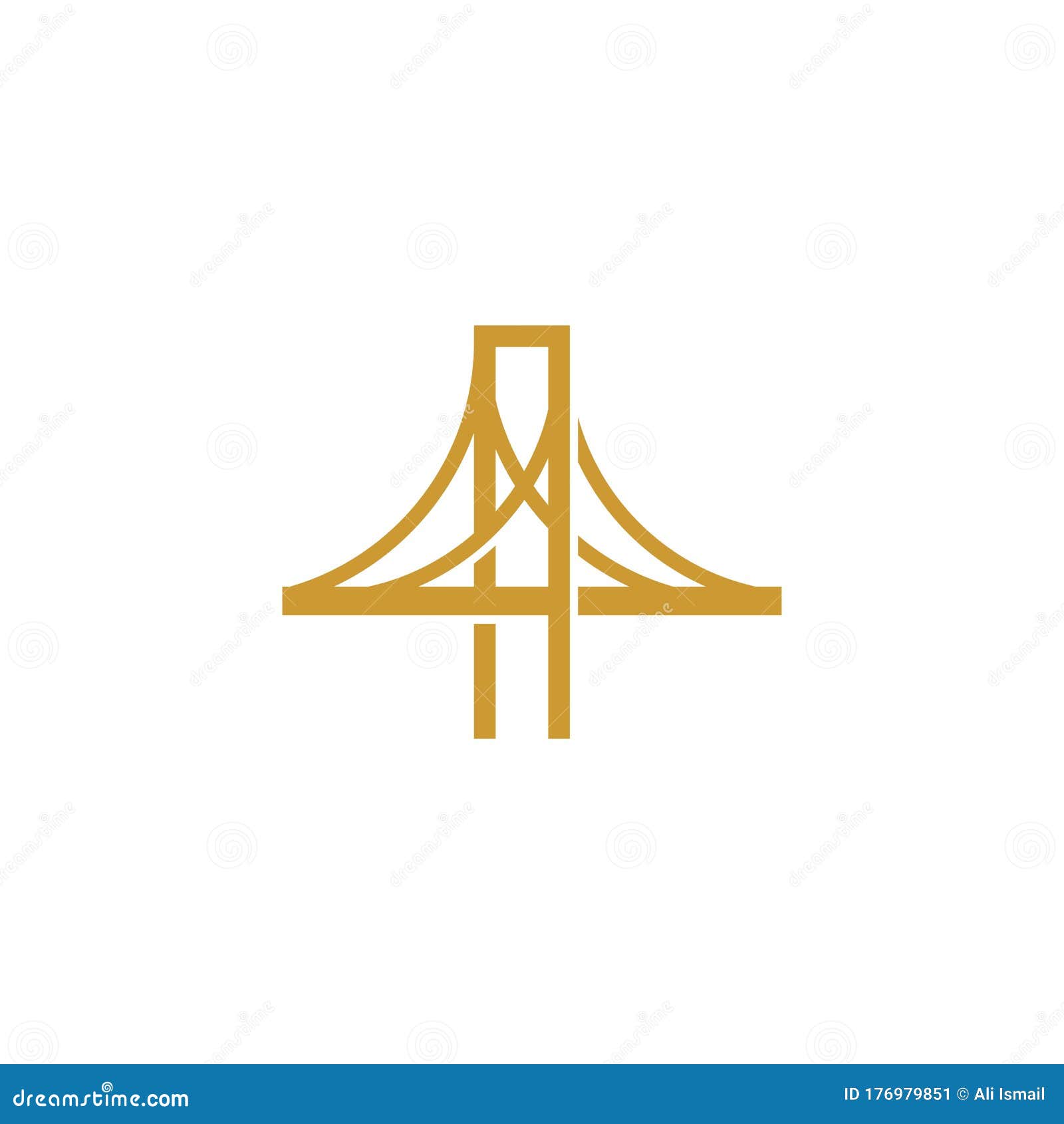 Simple bridge logo stock vector. Illustration of curve - 176979851
