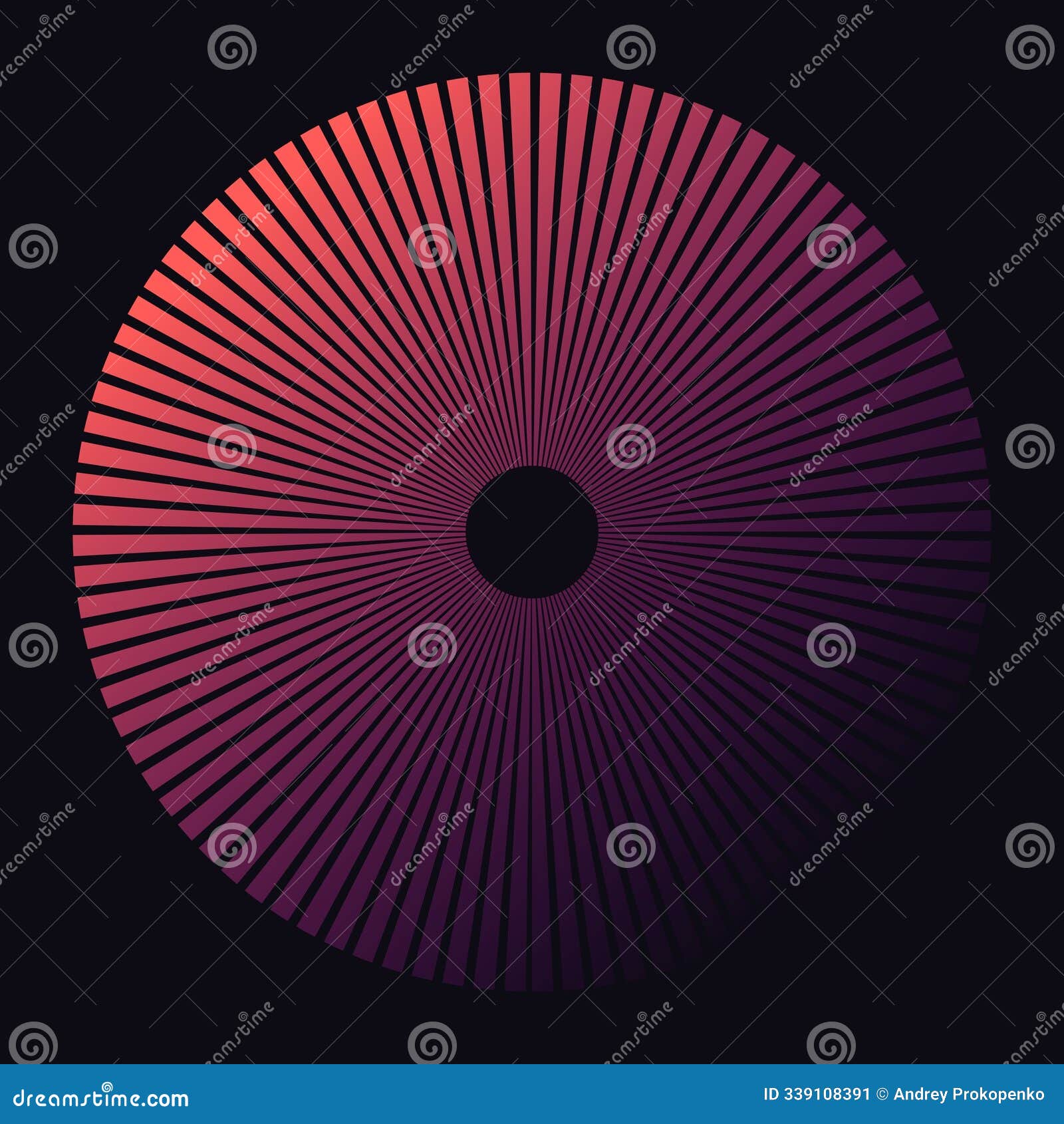 A Simple Bright Abstract Circle on a Dark Background Stock Vector ...