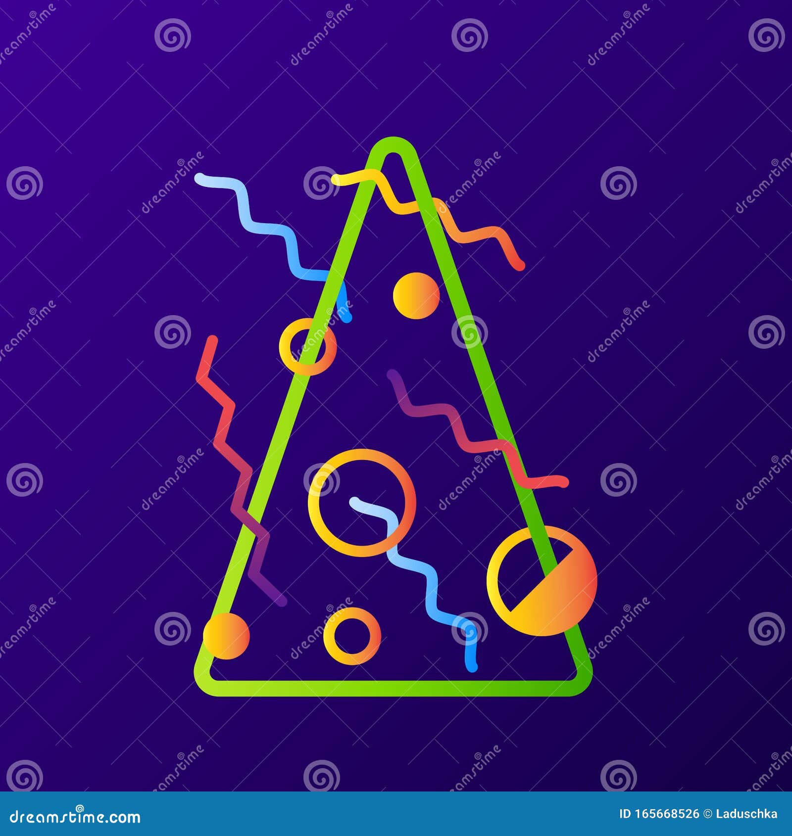 Simple Bright Gradients Abstract Christmas Tree Stock Vector ...