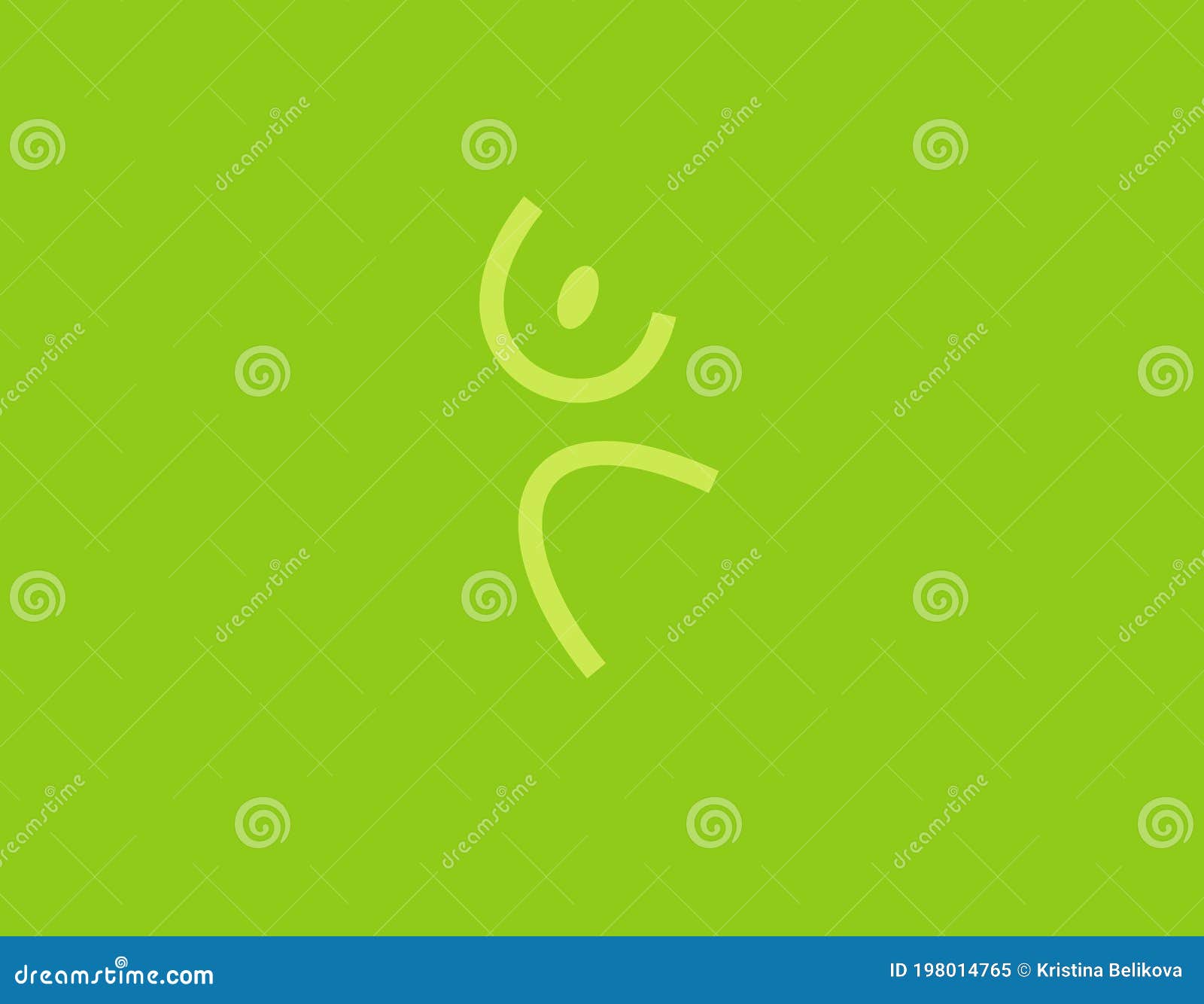 Simple Bright Green Linear Human Logo Icon Stock Vector - Illustration ...