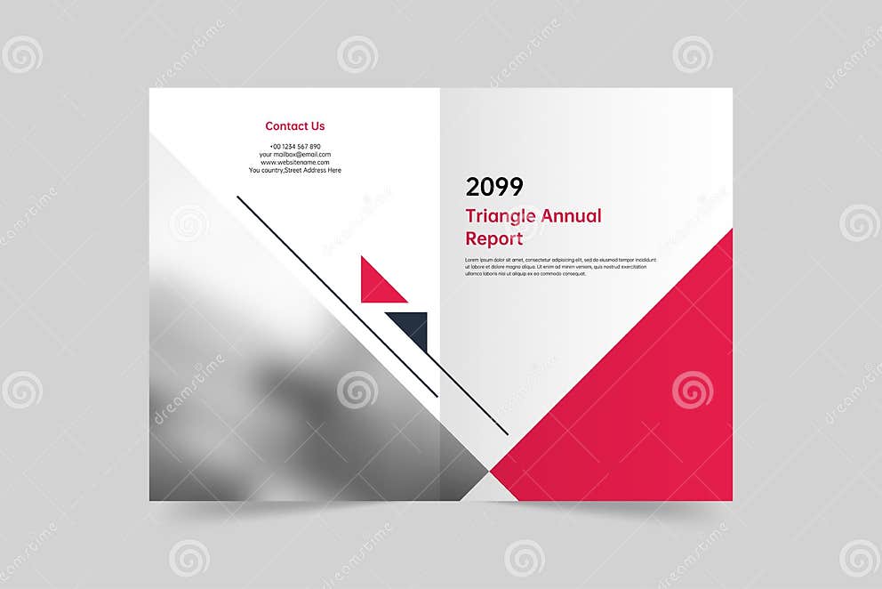 Simple Brochure Cover Vector Template Stock Vector - Illustration of ...