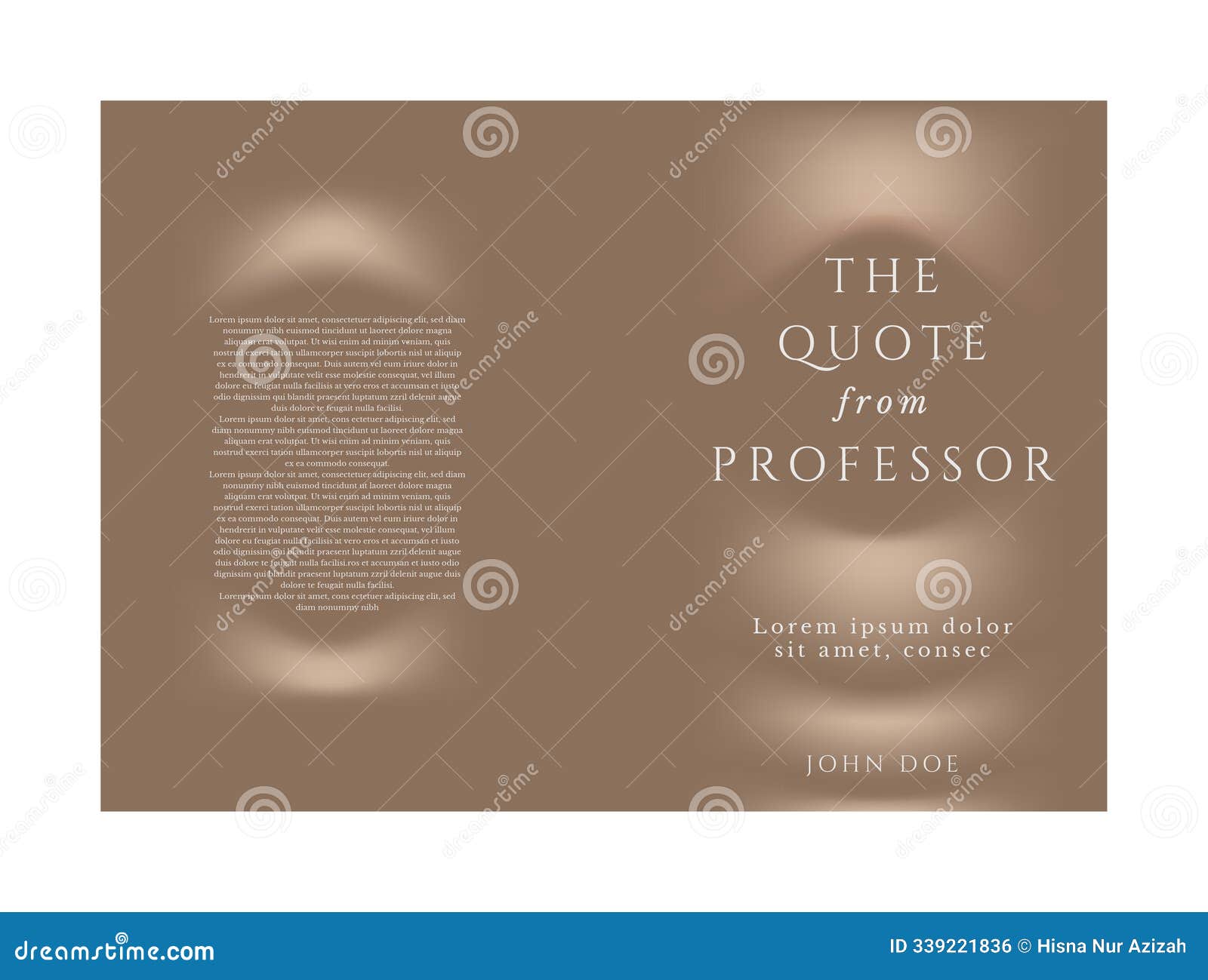 Simple Brown Background Circle Shape Book Cover Template Stock Vector ...