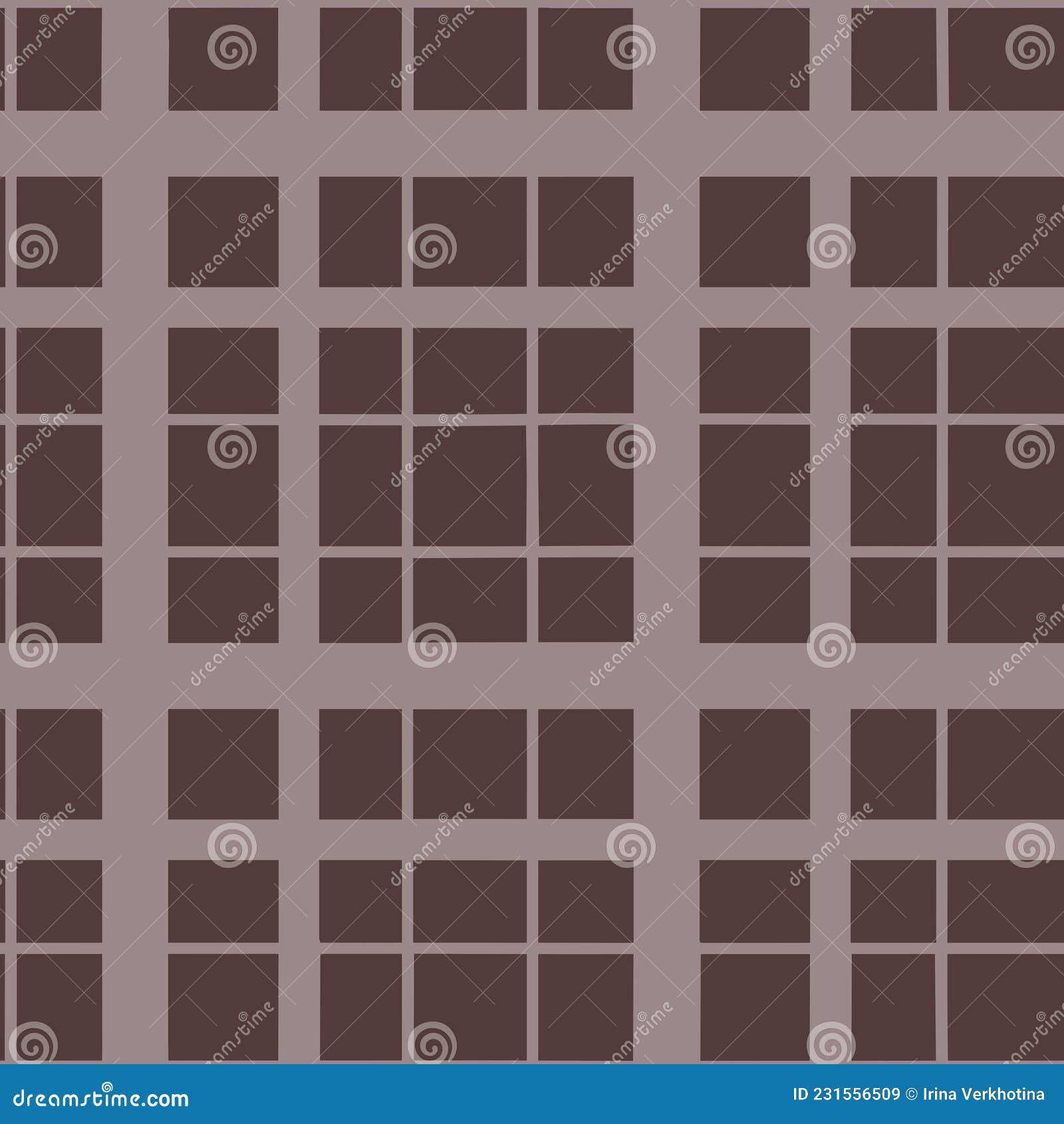 Simple Brown Check Pattern. Geometric Ornament Stock Illustration ...