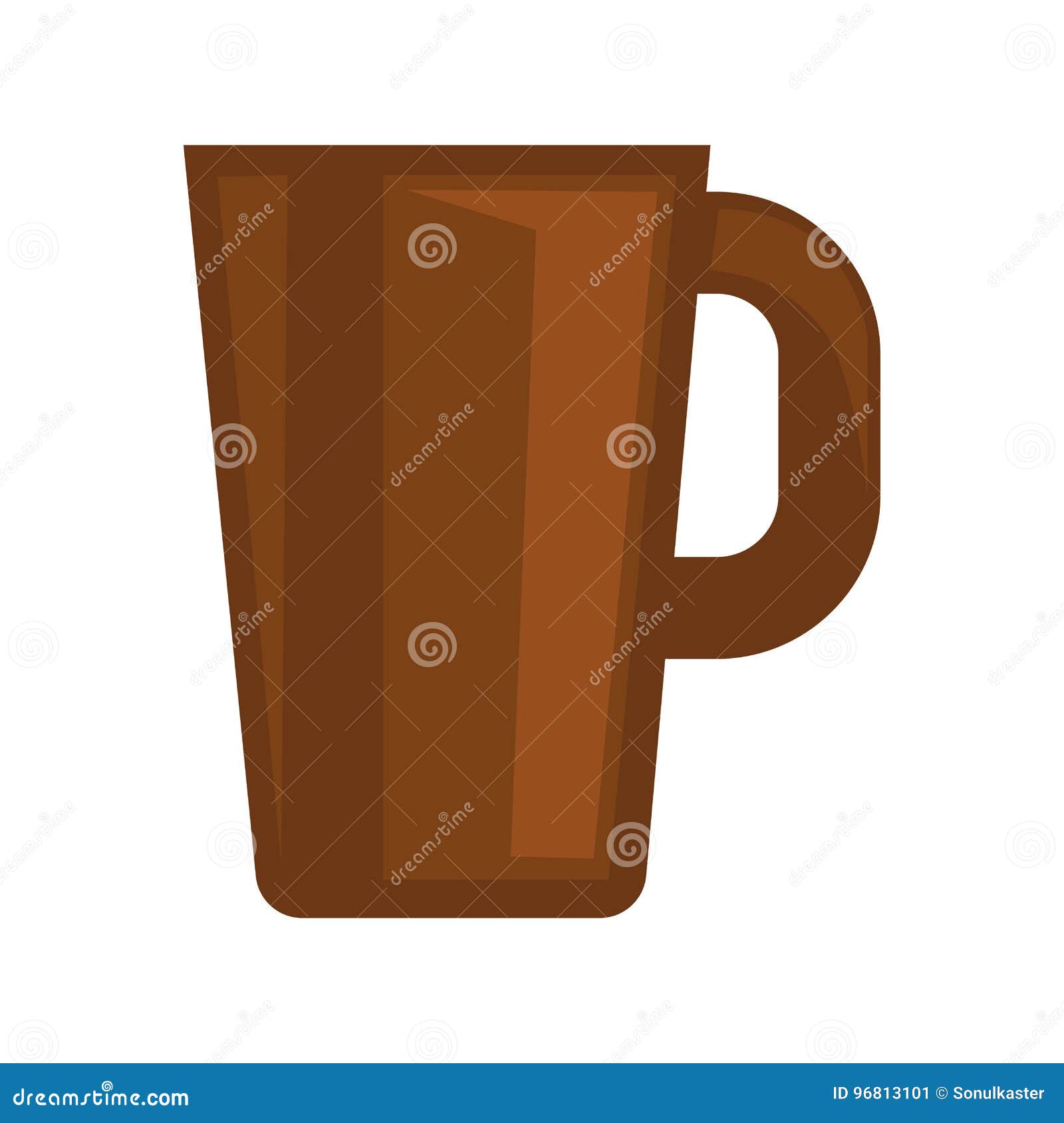 Simple brown cup stock vector. Illustration of minimal - 96813101