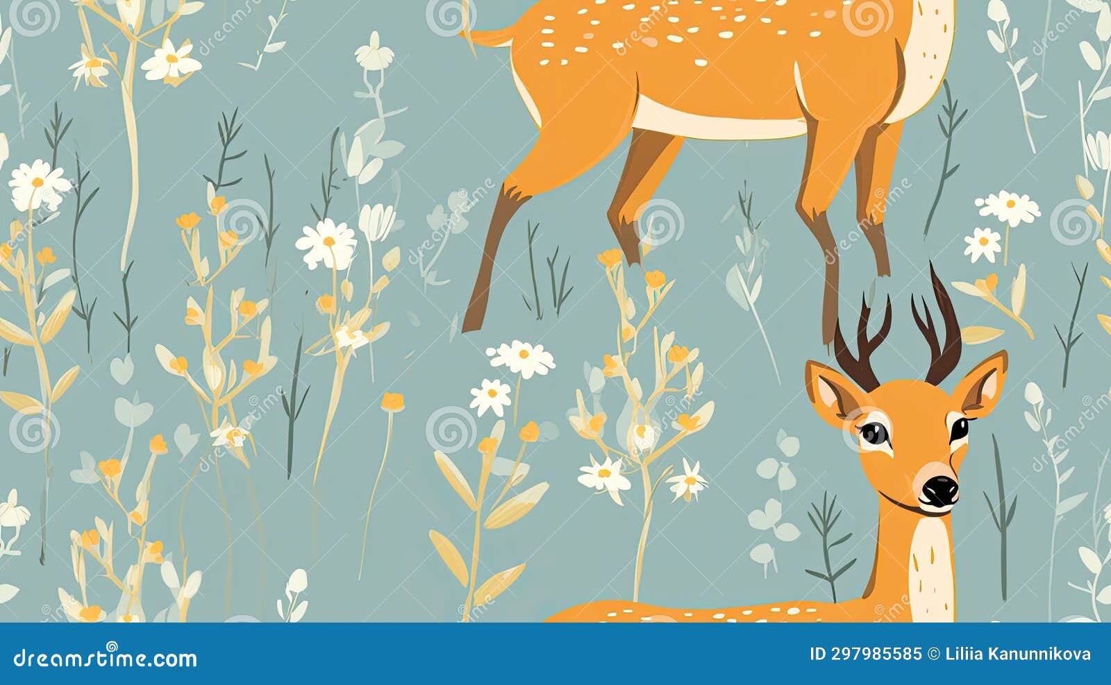 A Simple Brown Deer in a Delightful Comic Style, Featuring Bold ...