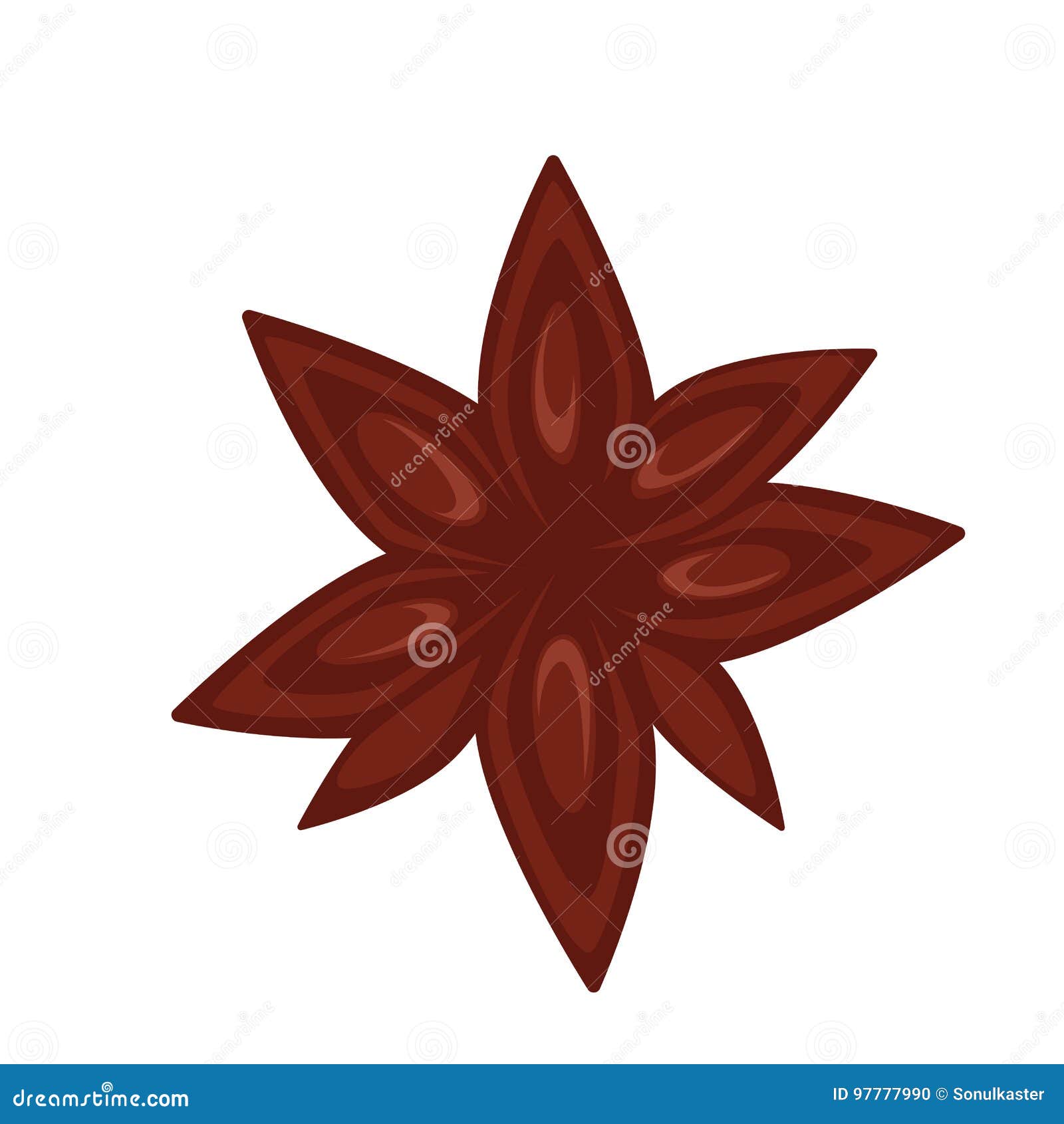 Simple brown flower stock vector. Illustration of aromatic - 97777990