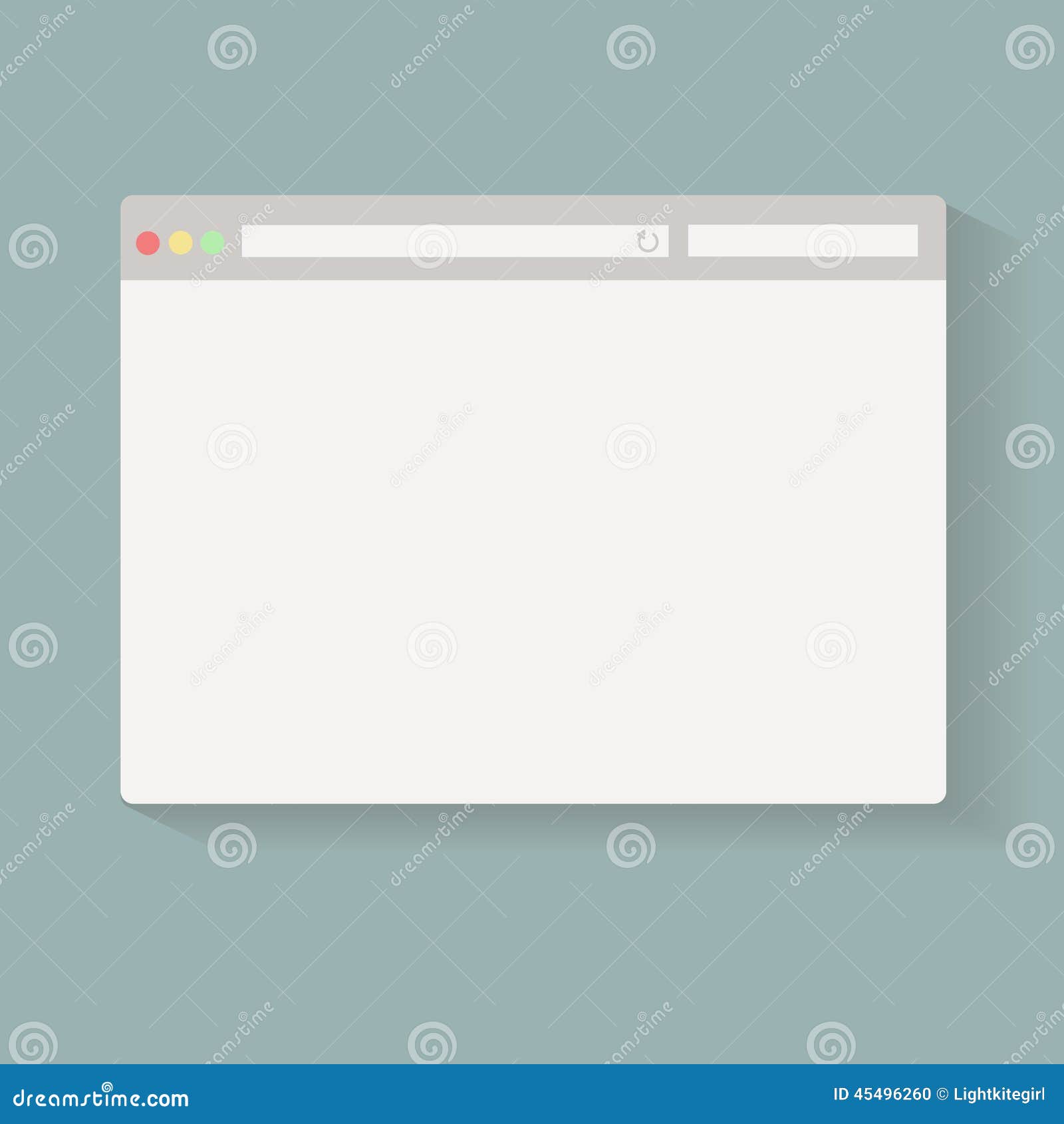 Simple Browser Window on Blue Back Ground Stock Vector - Illustration ...