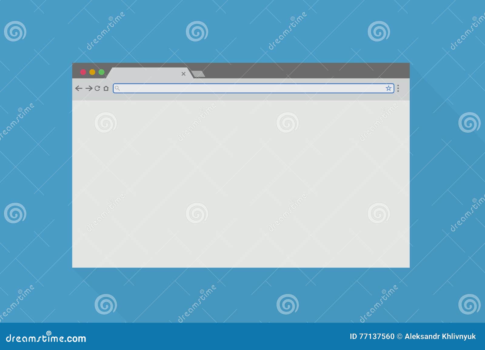 Simple Browser Window on Blue Back Ground Stock Illustration ...