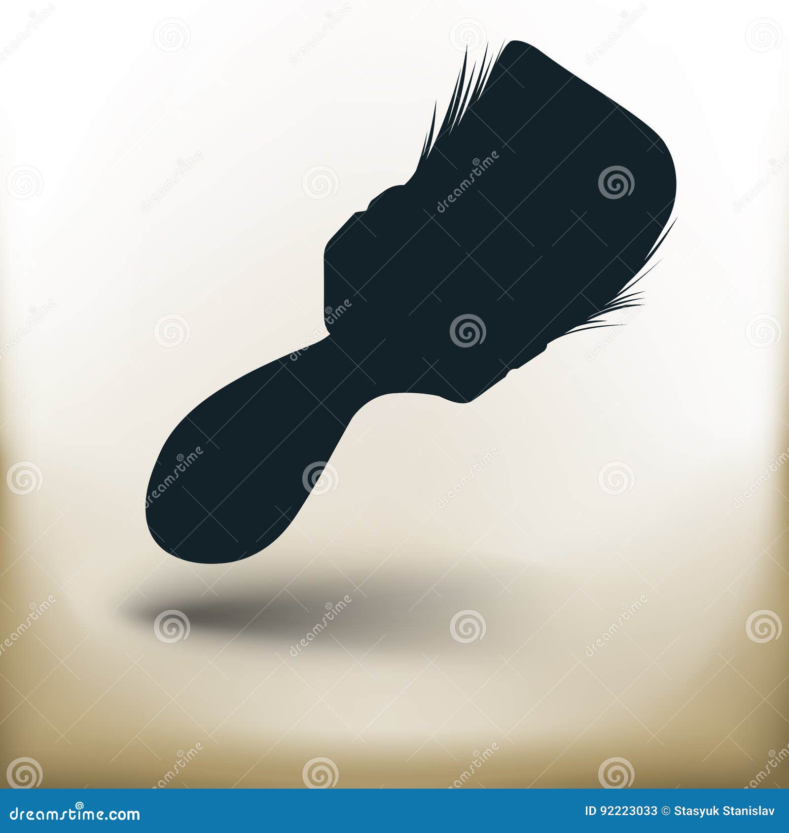 Simple brush stock vector. Illustration of renovation - 92223033