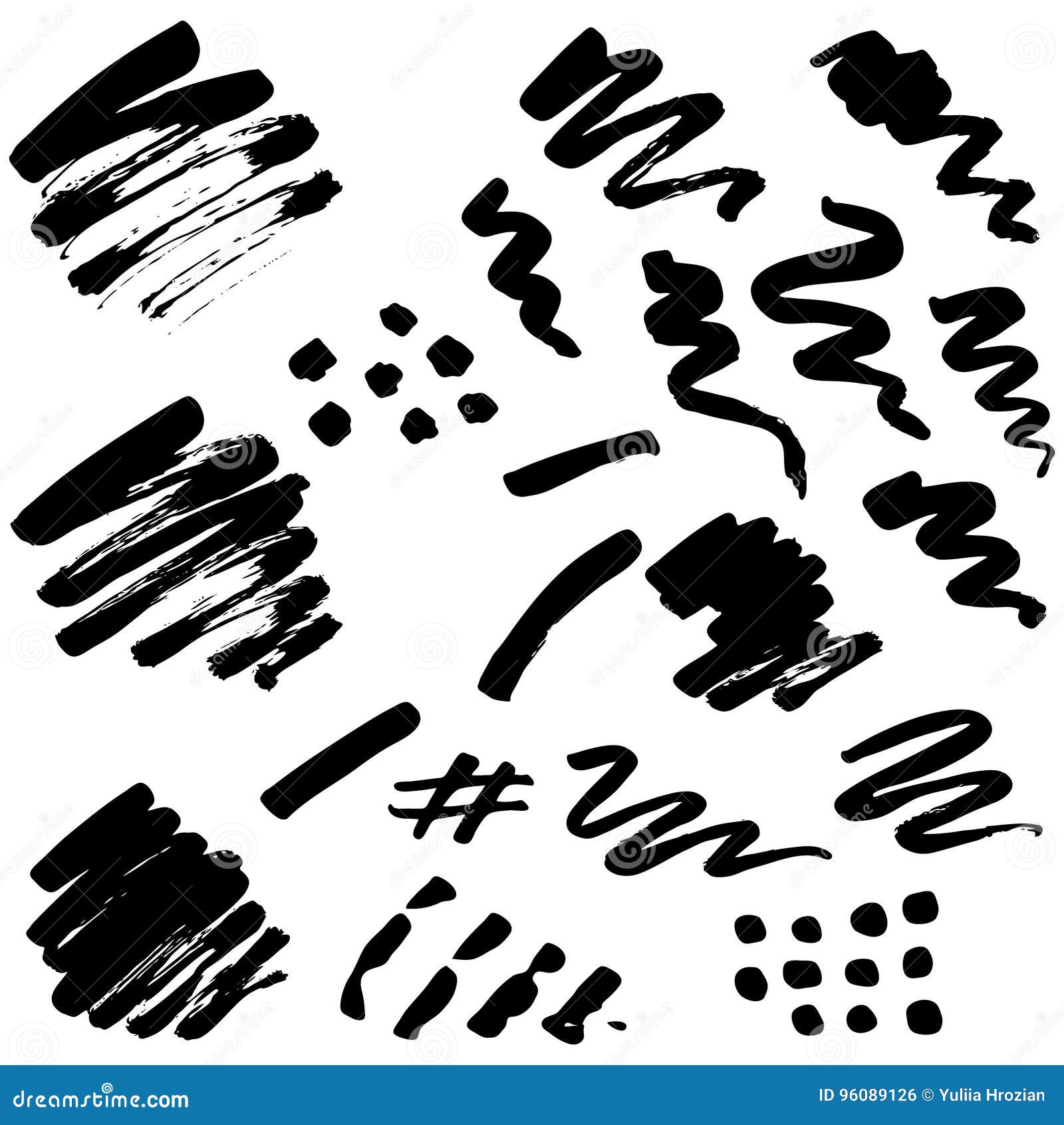 Simple Brush Pen Texture. Good Simple Elements for Your Designs. Stock ...