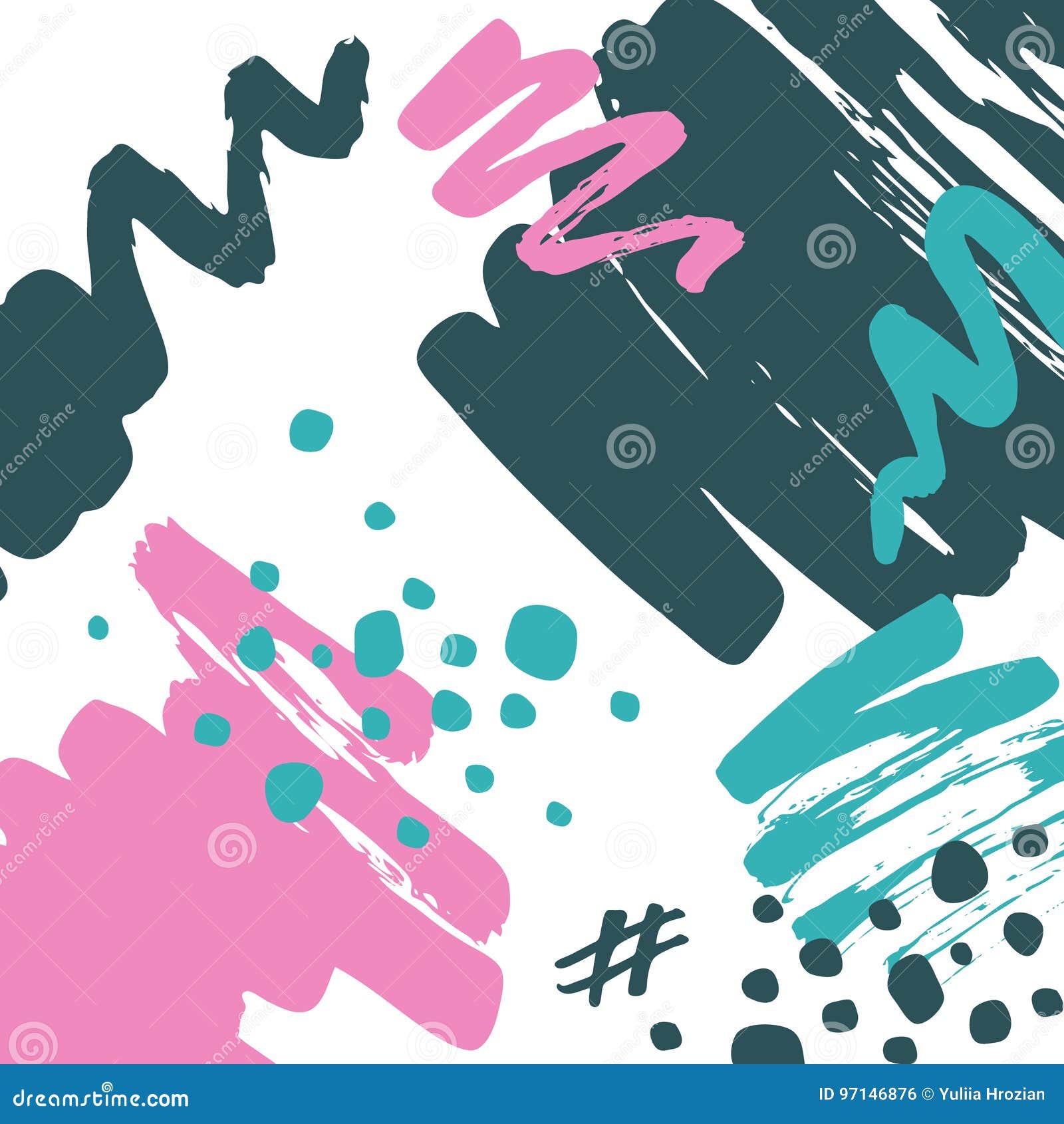 Simple Brush Textured Background Vol.2. Stock Illustration ...