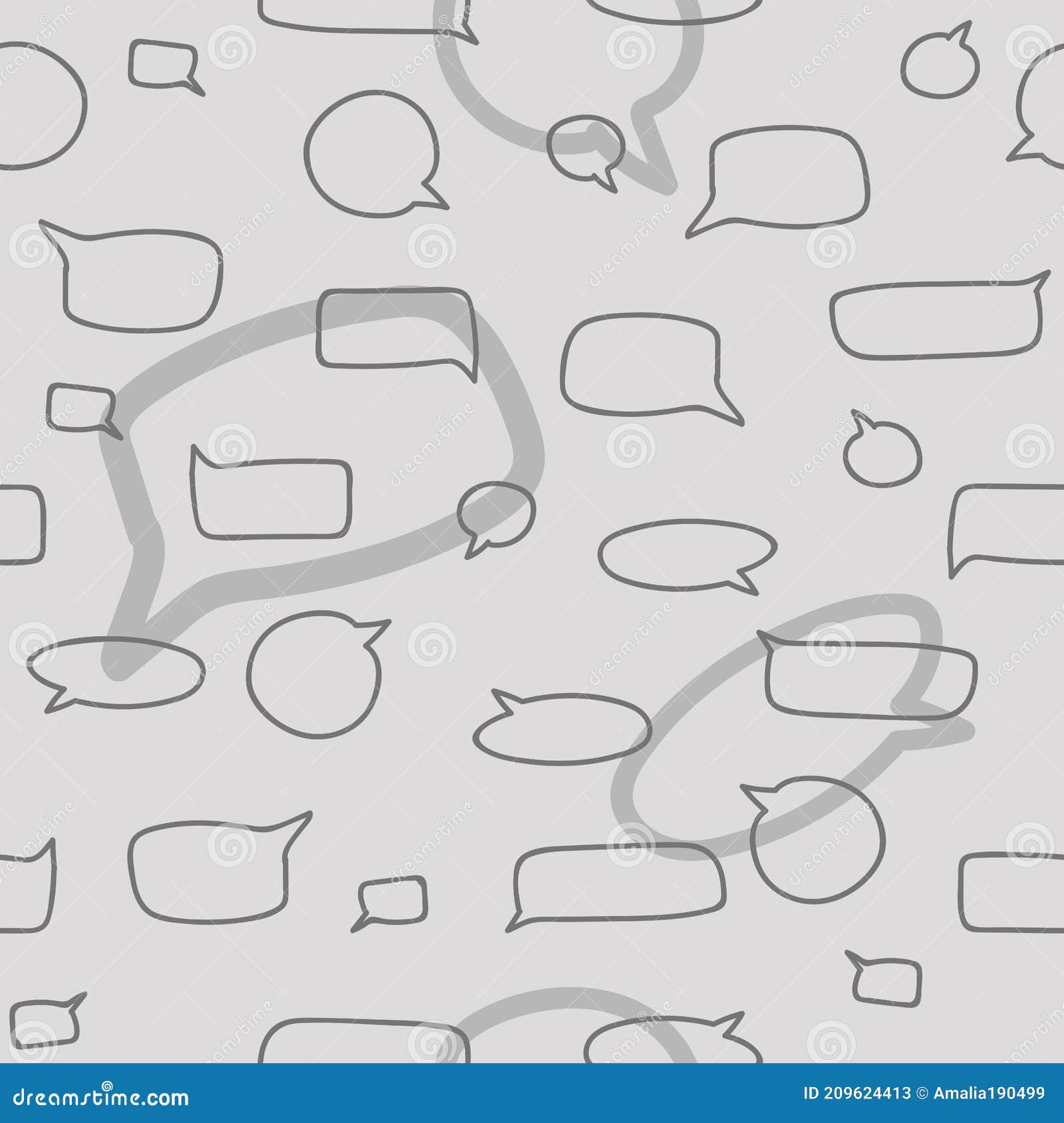 Simple Bubble Speech Doodle Repeat Pattern Design Stock Vector ...