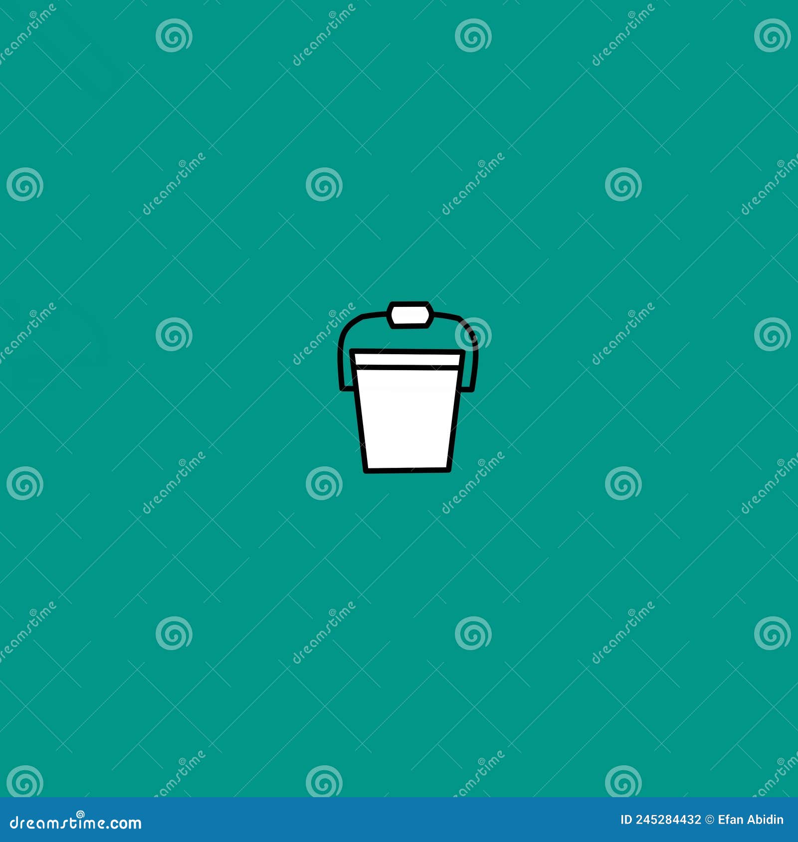 Simple Building Bucket Icon Design Stock Illustration - Illustration of ...