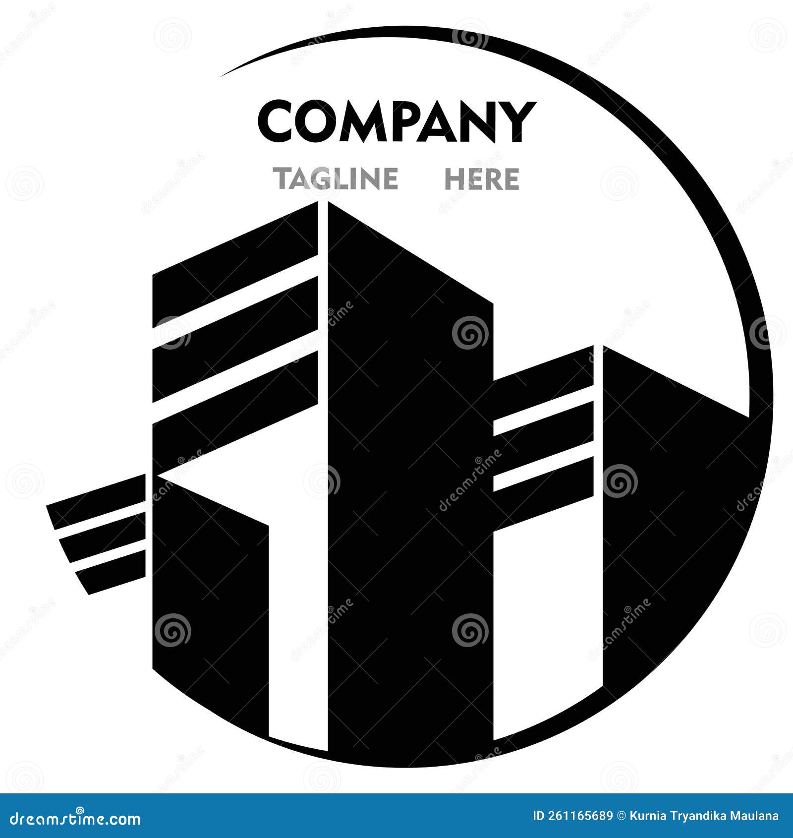 Simple Building Skyscraper Logo Vector Illustration Stock Vector ...