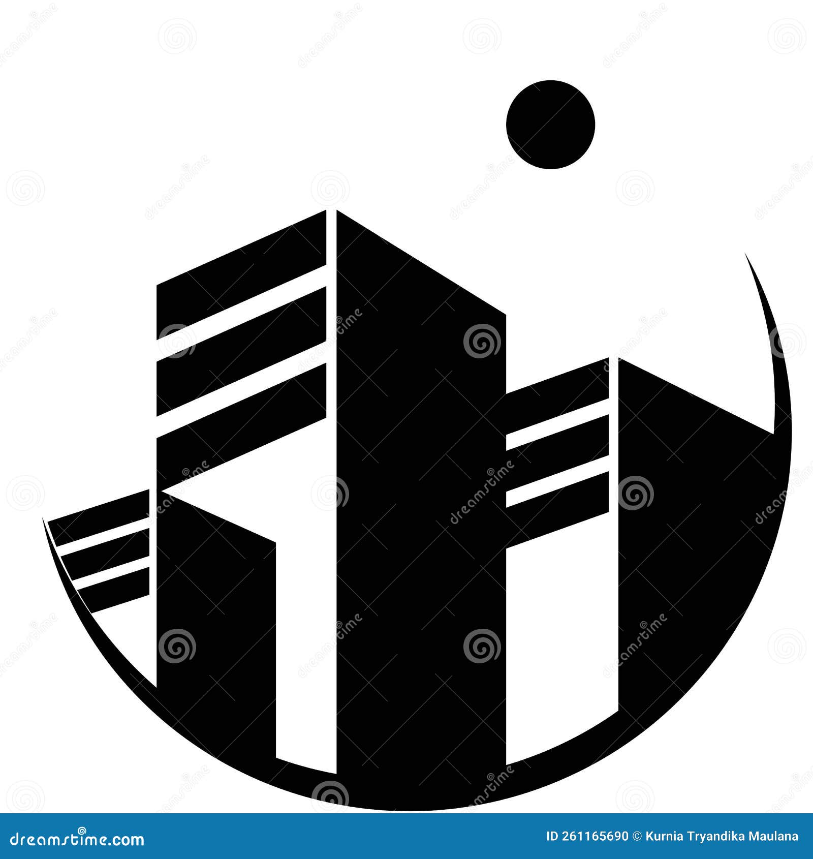 Simple Building Skyscraper Logo Vector Illustration Stock Vector ...