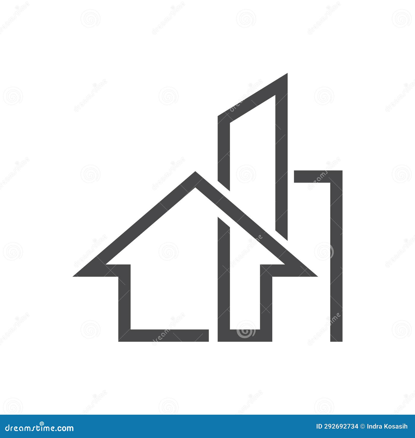 Simple Building Symbol Logo Vector Icon Illustration Stock Vector ...