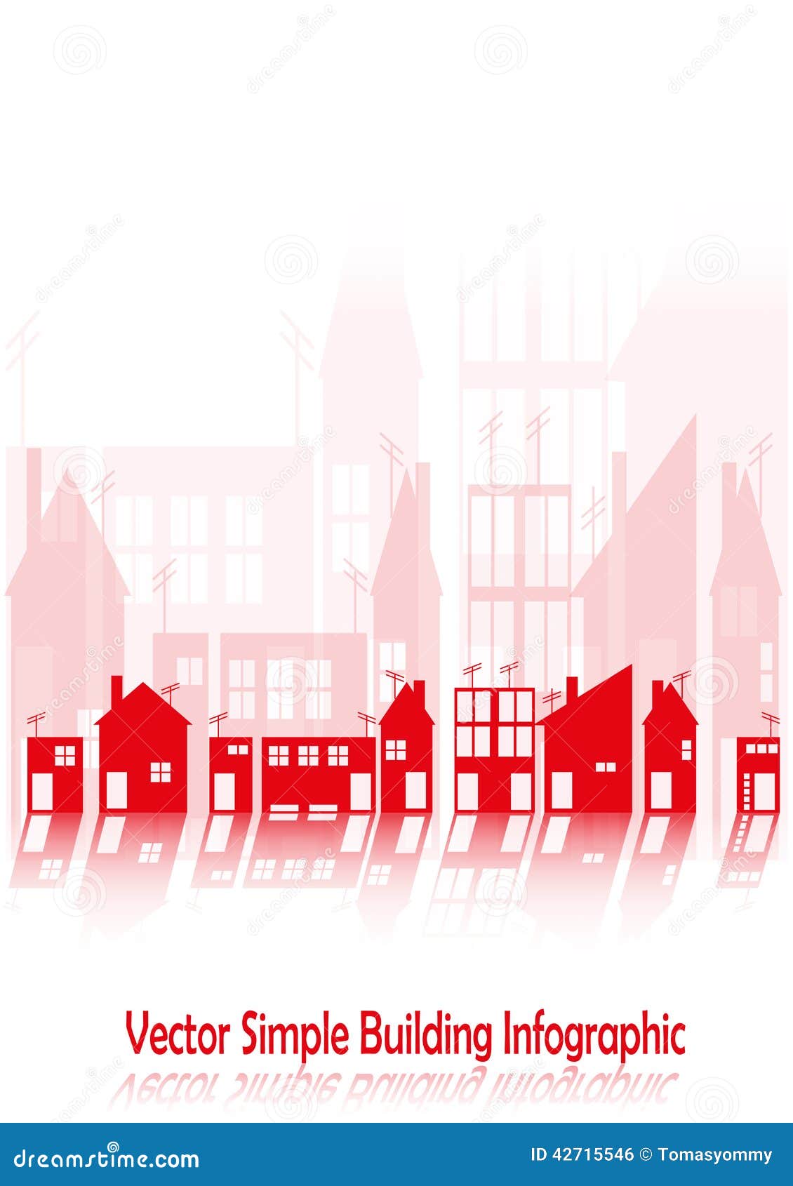 Simple buildings stock vector. Illustration of construction - 42715546