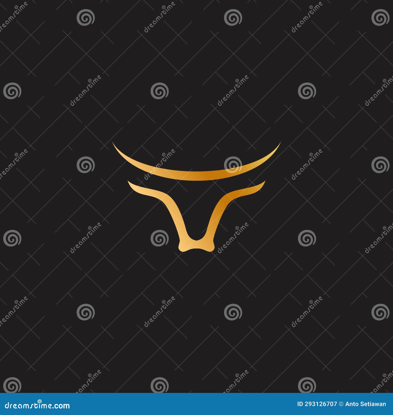 Simple Bull Logo. Bull Line Vector Stock Illustration - Illustration of ...