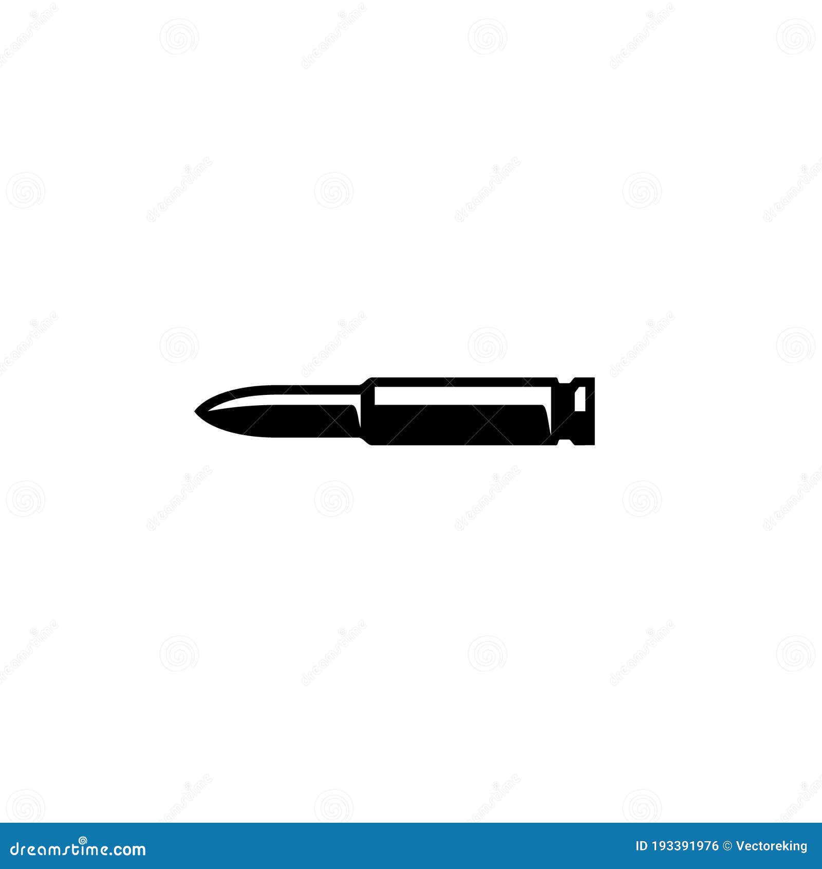 A simple Bullet stock vector. Illustration of weapon - 193391976