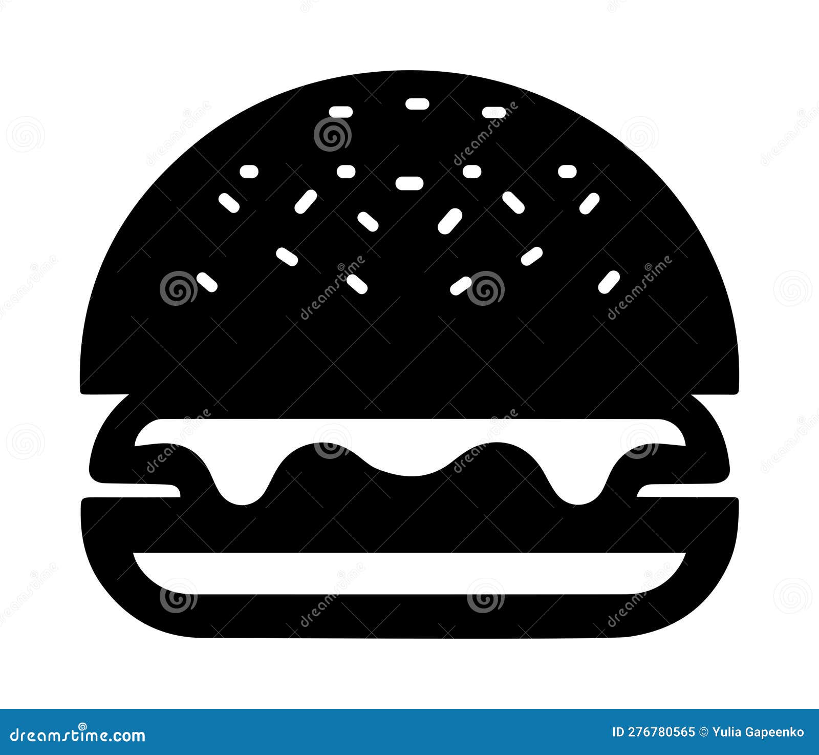 Simple Burger Icon on White. Vector Illustration. EPS10 Stock Vector ...