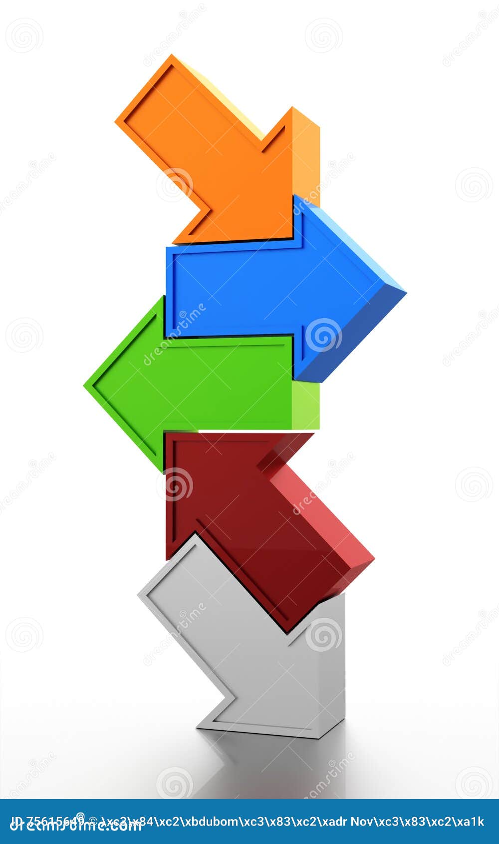 Simple Business Arrows Icon Rendered Stock Illustration - Illustration ...