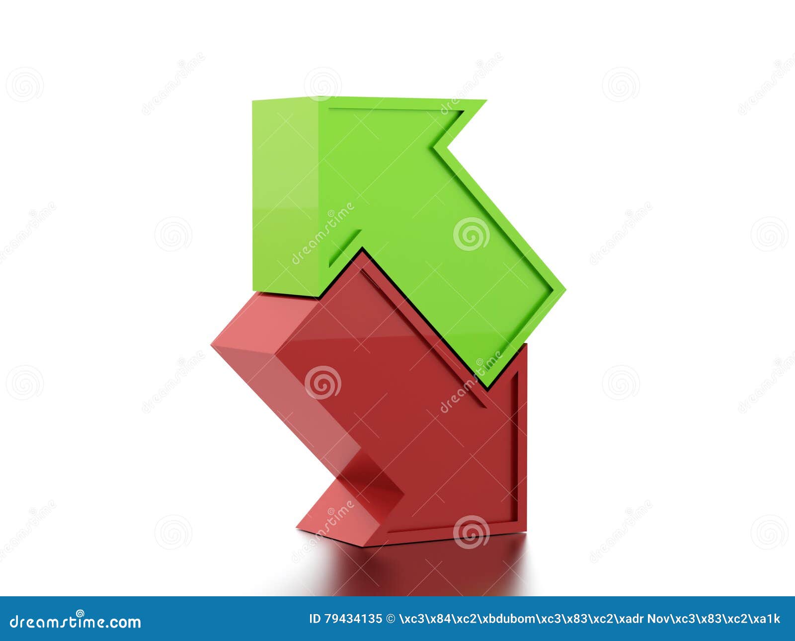 Simple Business Arrows Icon Rendered Stock Illustration - Illustration ...