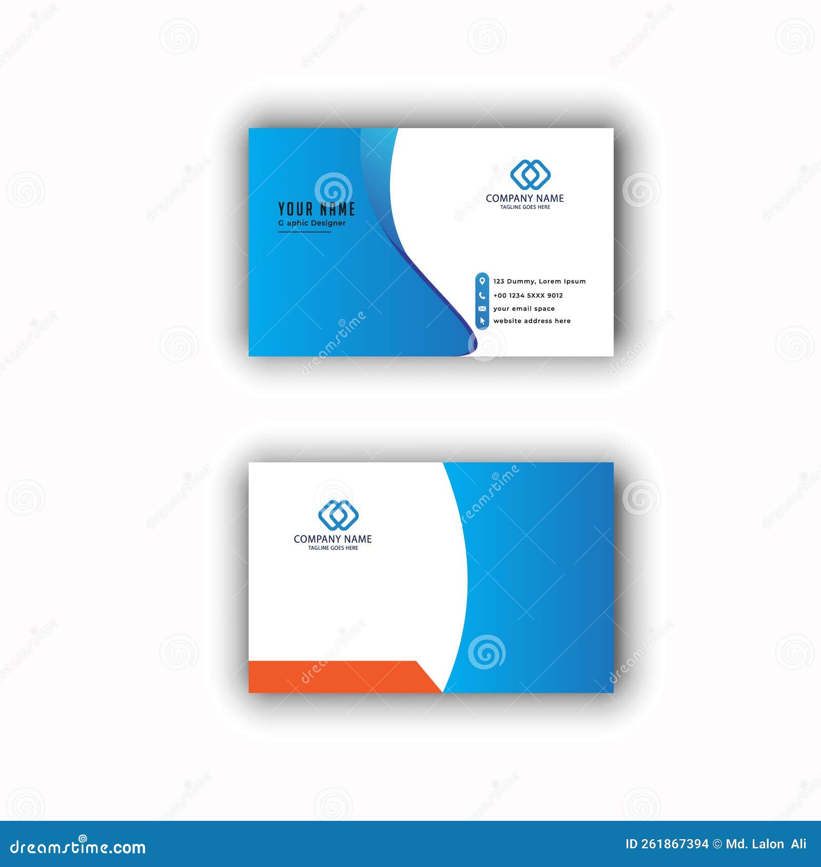 Simple Business Card Design Stock Vector - Illustration of gadget ...