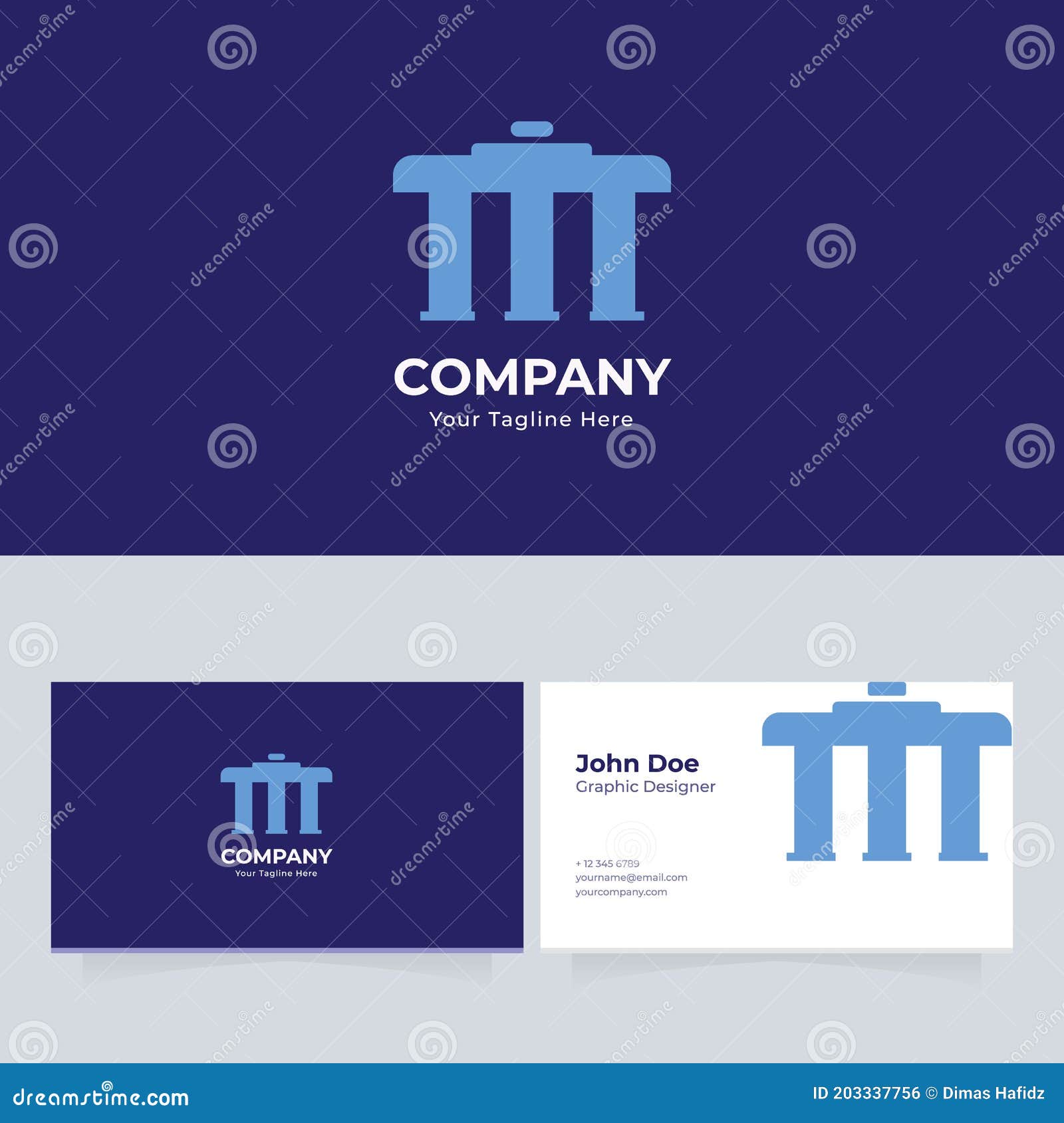 Simple Business Card with Logo Design Template Stock Vector ...