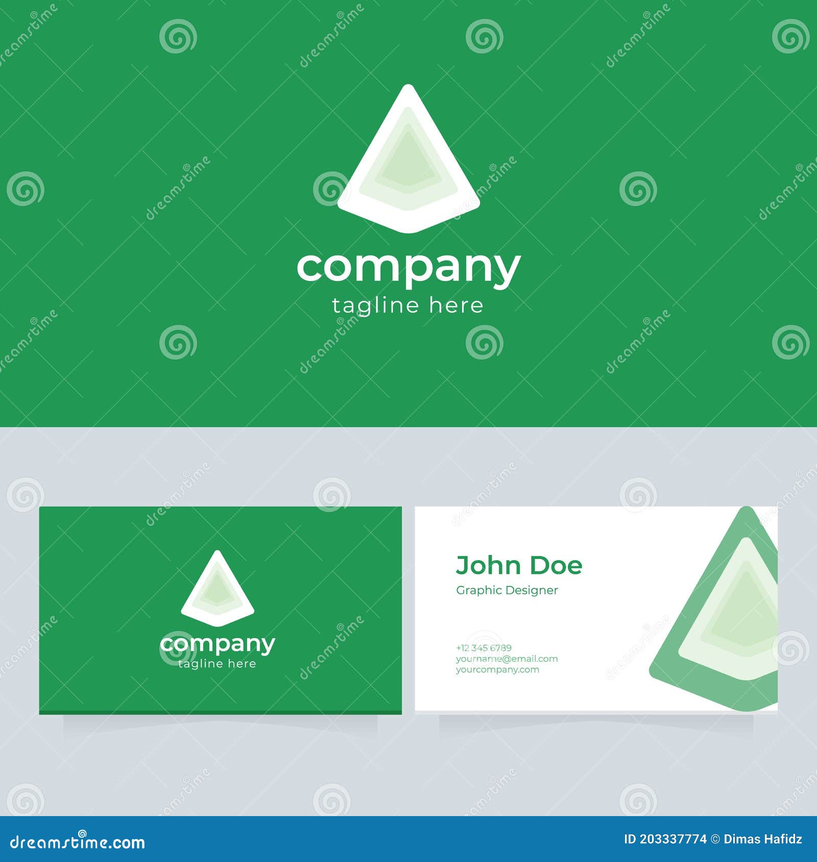 Simple Business Card with Logo Design Template Stock Vector ...