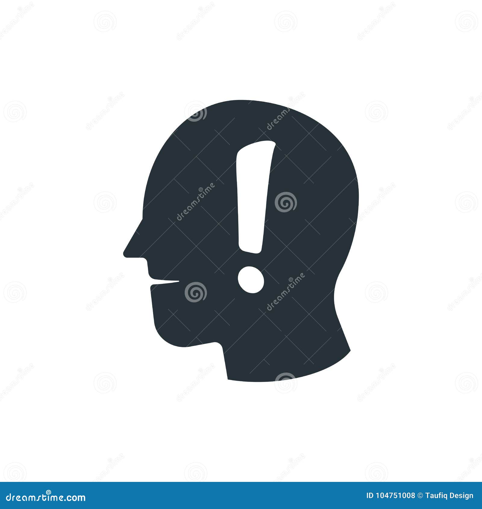 Simple Business Exclamation Head Vector Icon Design Template. Ma Stock ...