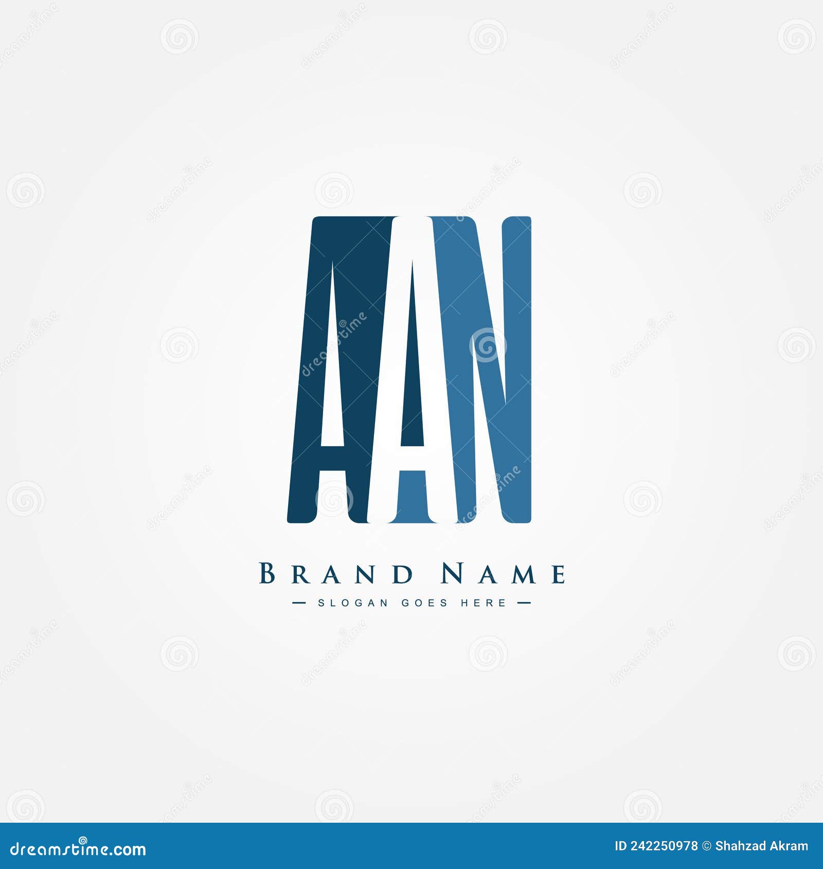 Simple Business Logo for Initial Letter AAN - Alphabet Logo Stock ...