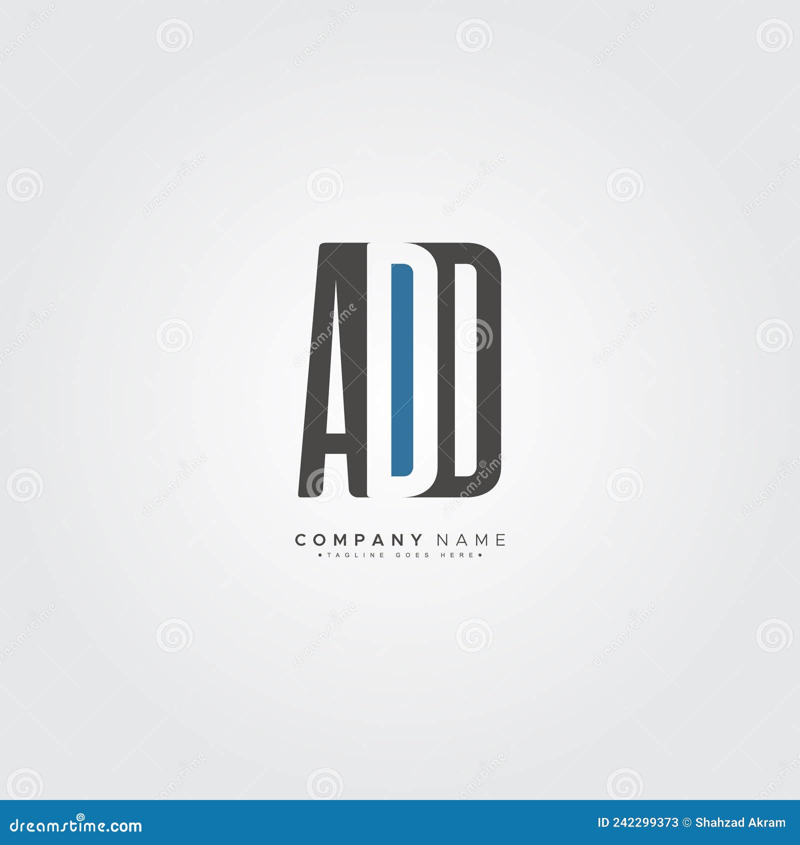 Simple Business Logo for Initial Letter ADD - Alphabet Logo Stock ...