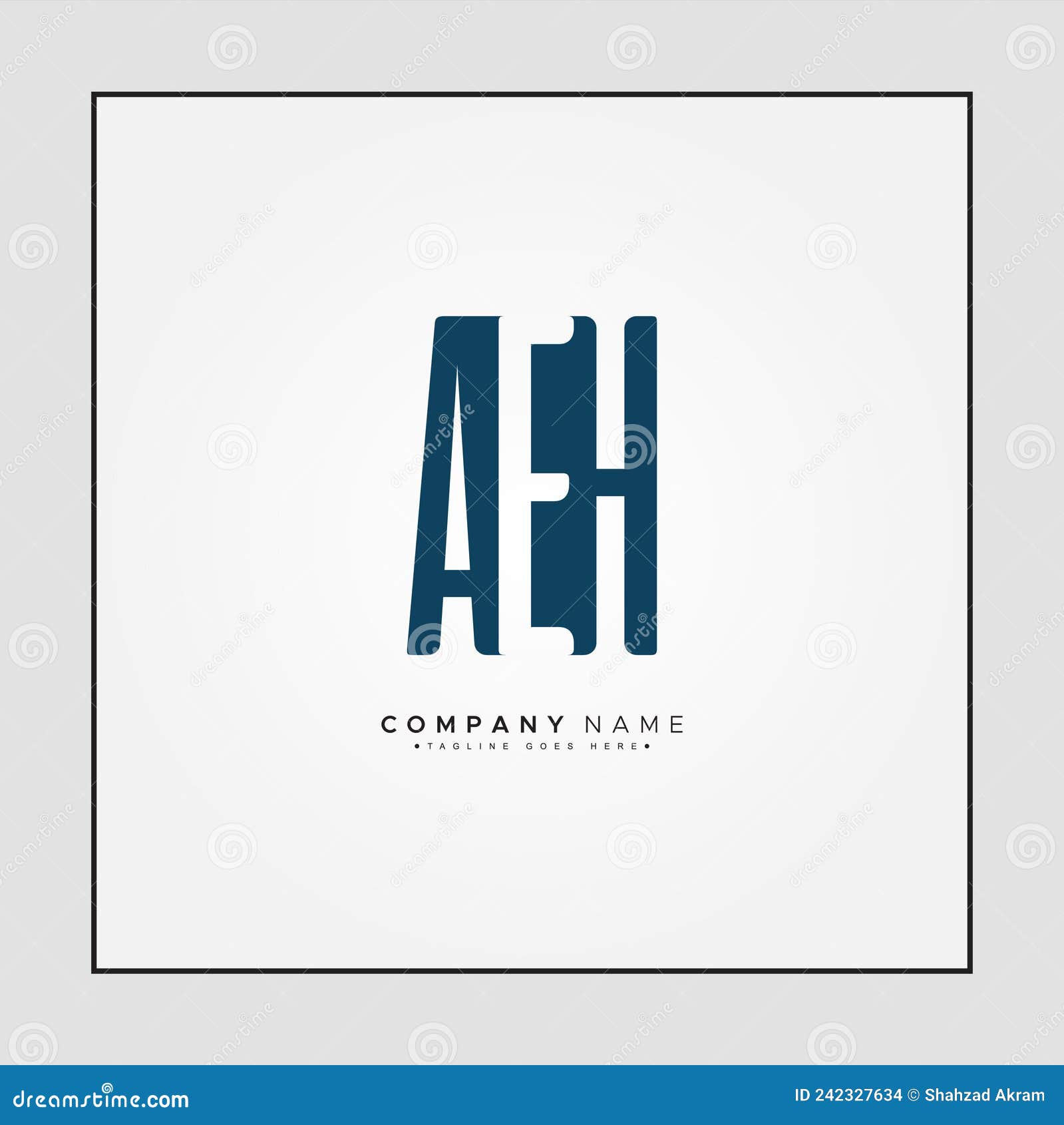 Simple Business Logo for Initial Letter AEH - Alphabet Logo Stock ...