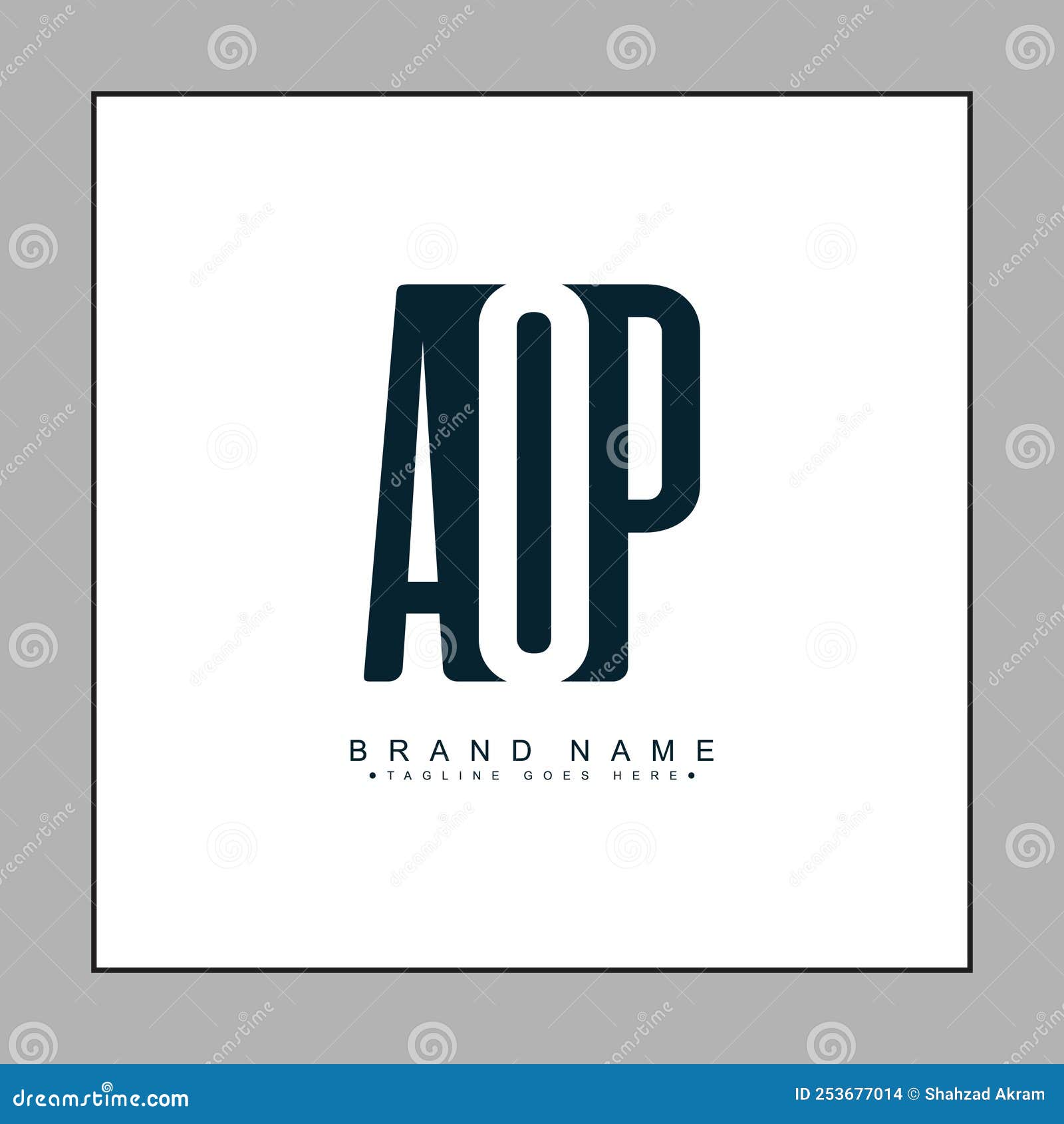 Simple Business Logo for Initial Letter AOP - Alphabet Logo Stock ...