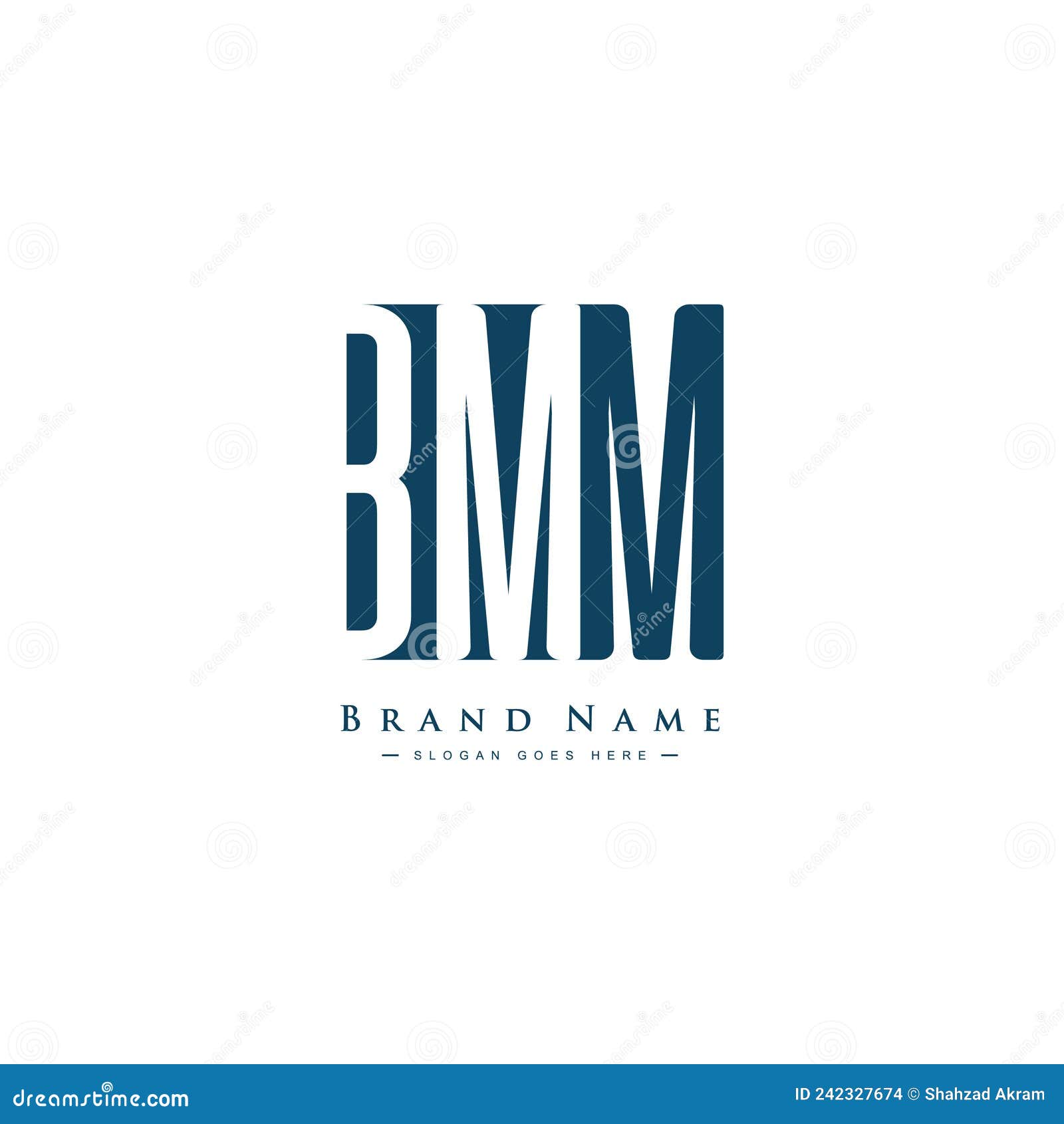 Simple Business Logo for Initial Letter BMM - Alphabet Logo Stock ...