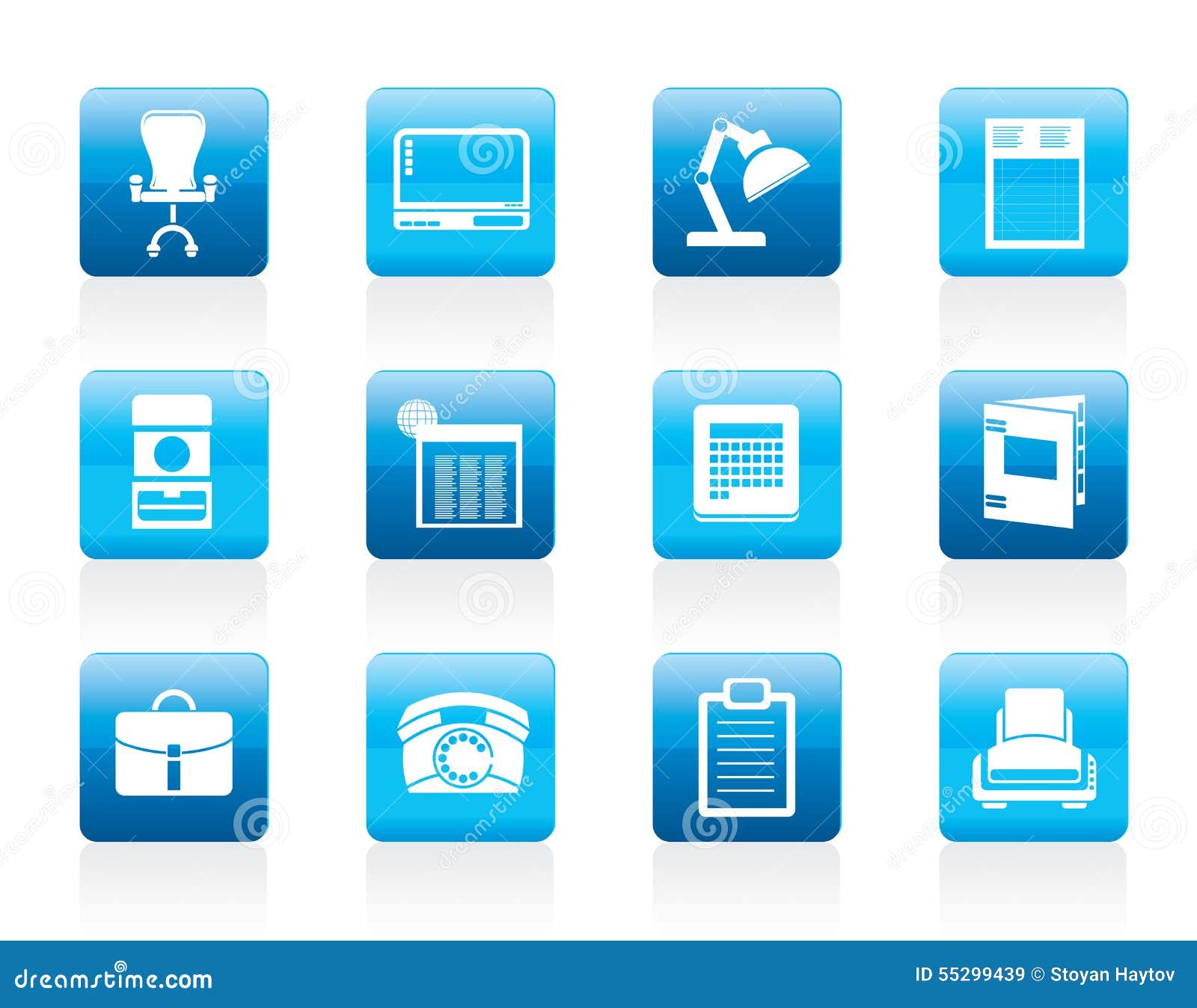 Simple Business, Office and Firm Icons Stock Vector - Illustration of ...