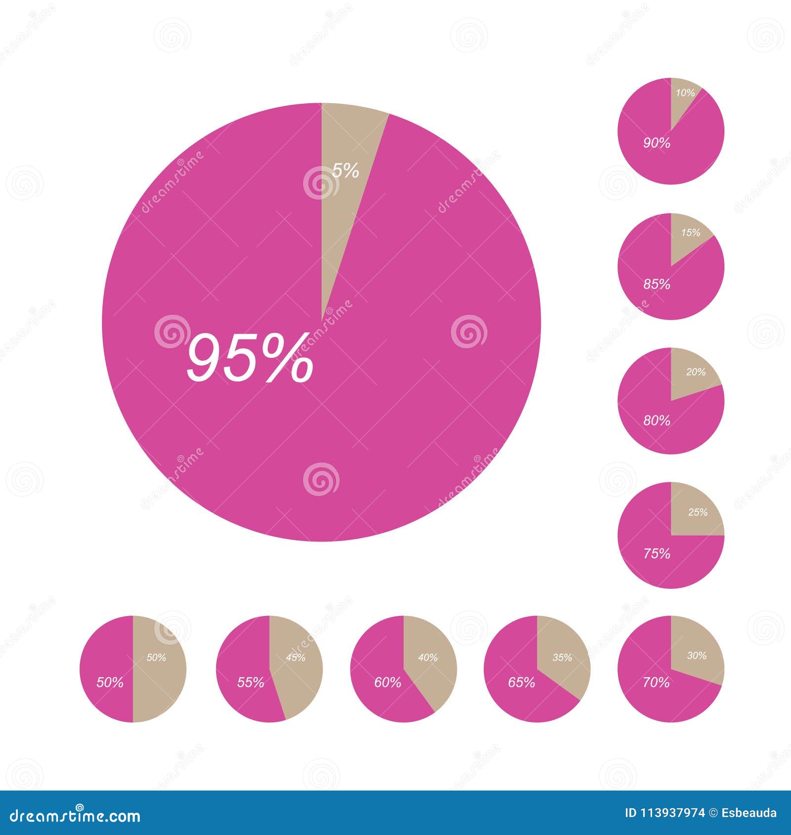 Simple business pie chart stock vector. Illustration of numbers - 113937974