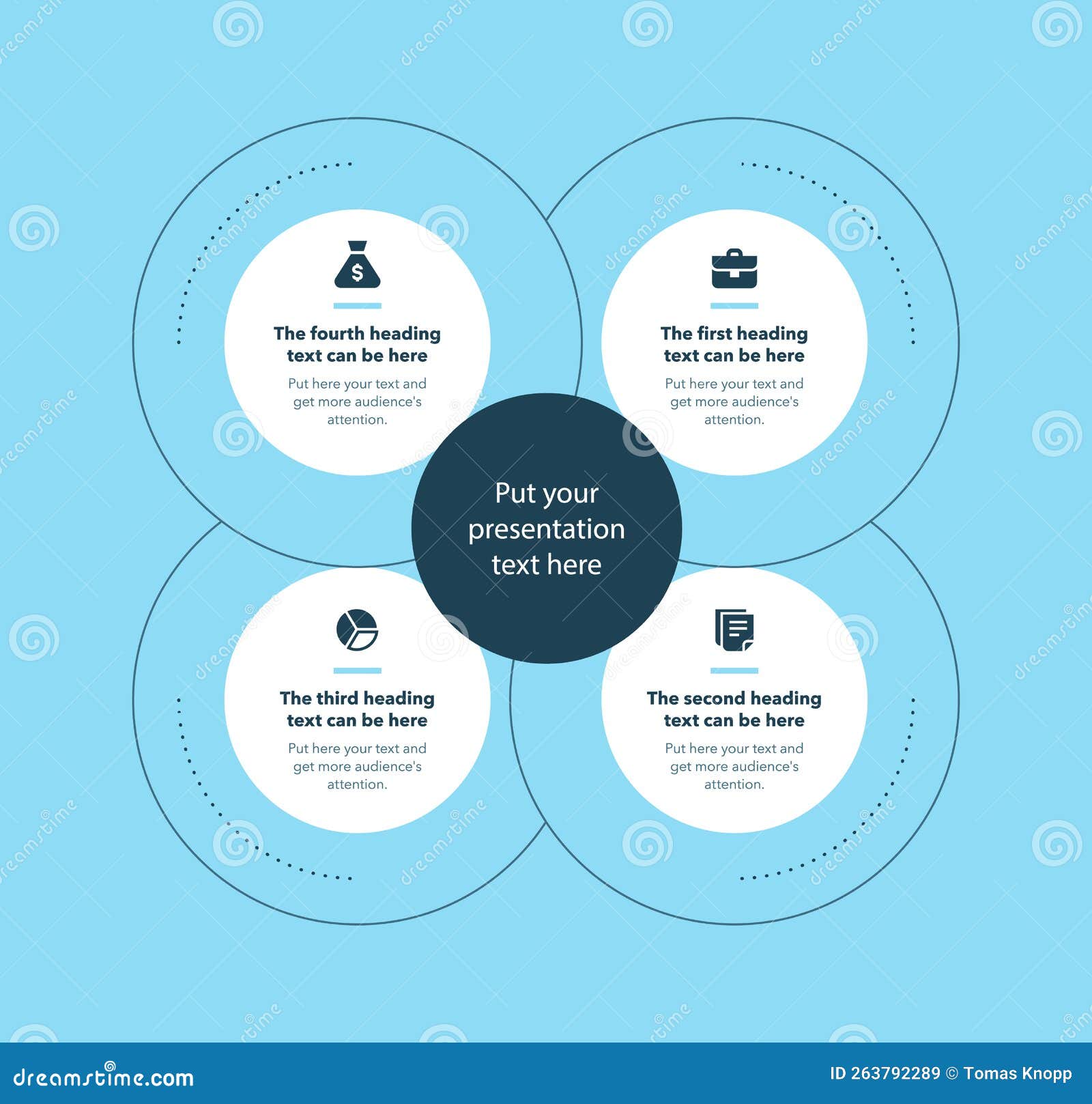 Simple Business Process Template with Four Stages - Blue Version Stock ...