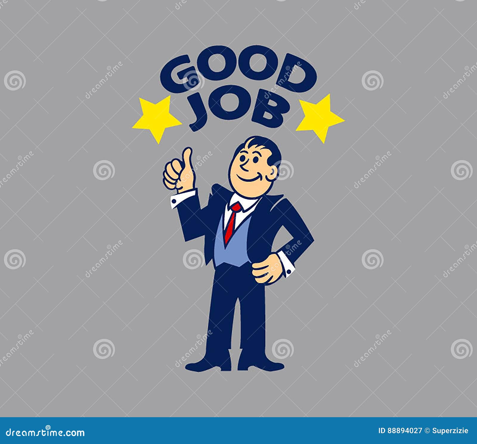 Simple Businessman Do Good Job Stock Vector - Illustration of incentive ...