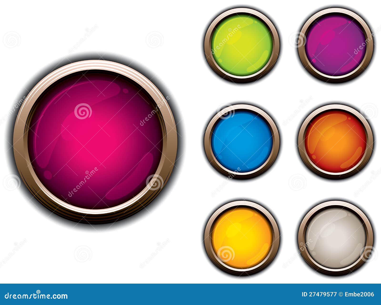 Simple Button stock vector. Illustration of vector, reflect - 27479577