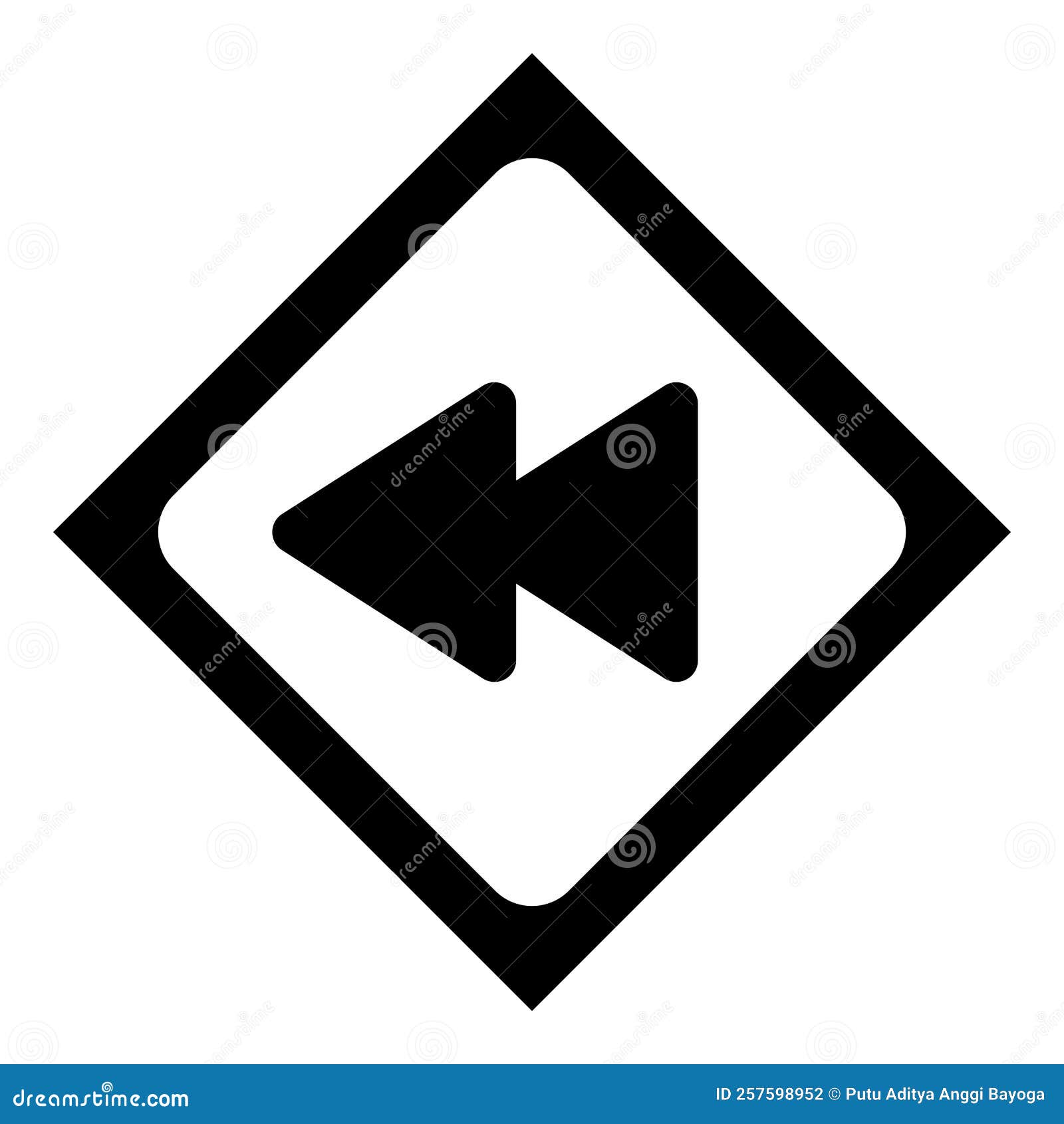 Simple backward button stock vector. Illustration of backward - 257598952