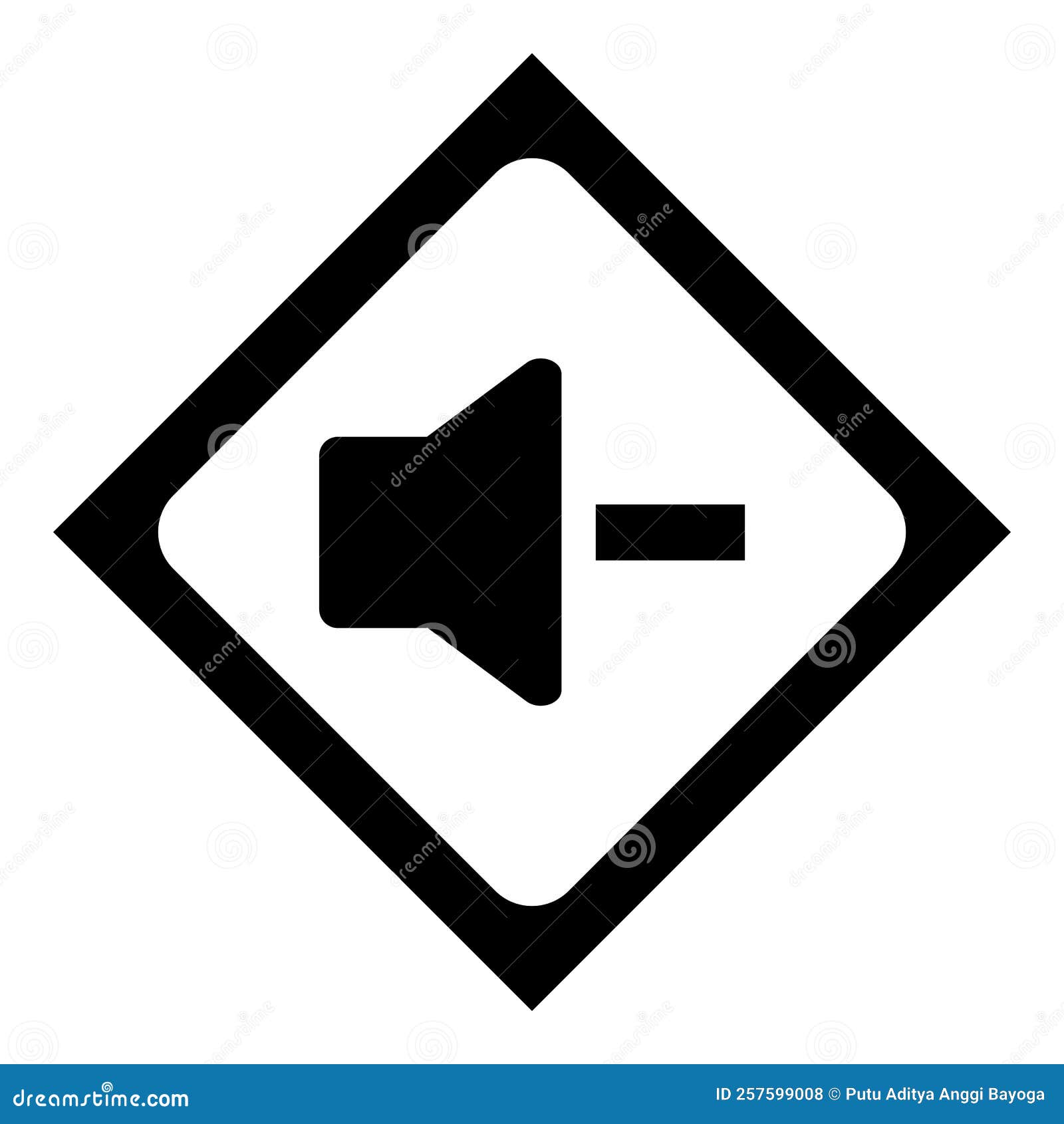 Simple Decrease Volume Button Stock Vector - Illustration of logo, simple: 257599008