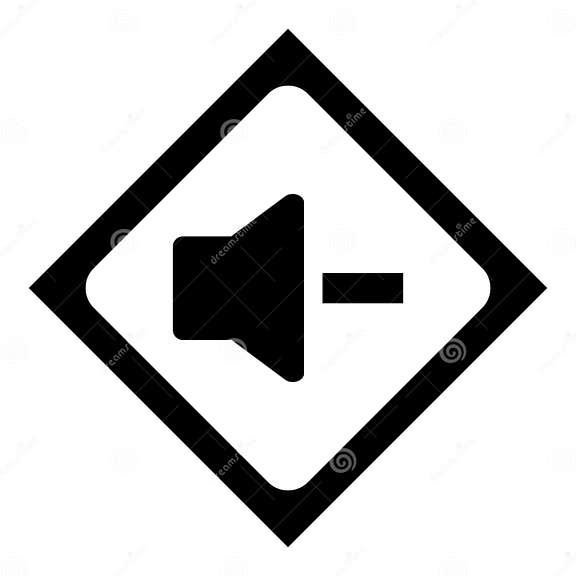 Simple Decrease Volume Button Stock Vector - Illustration of logo, simple: 257599008