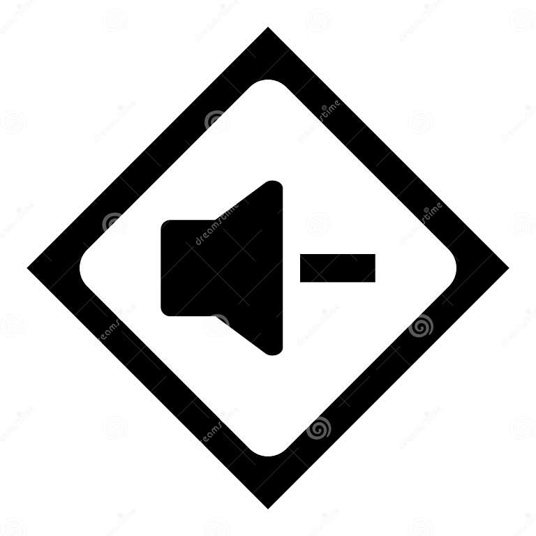 Simple Decrease Volume Button Stock Vector - Illustration of logo, simple: 257599008