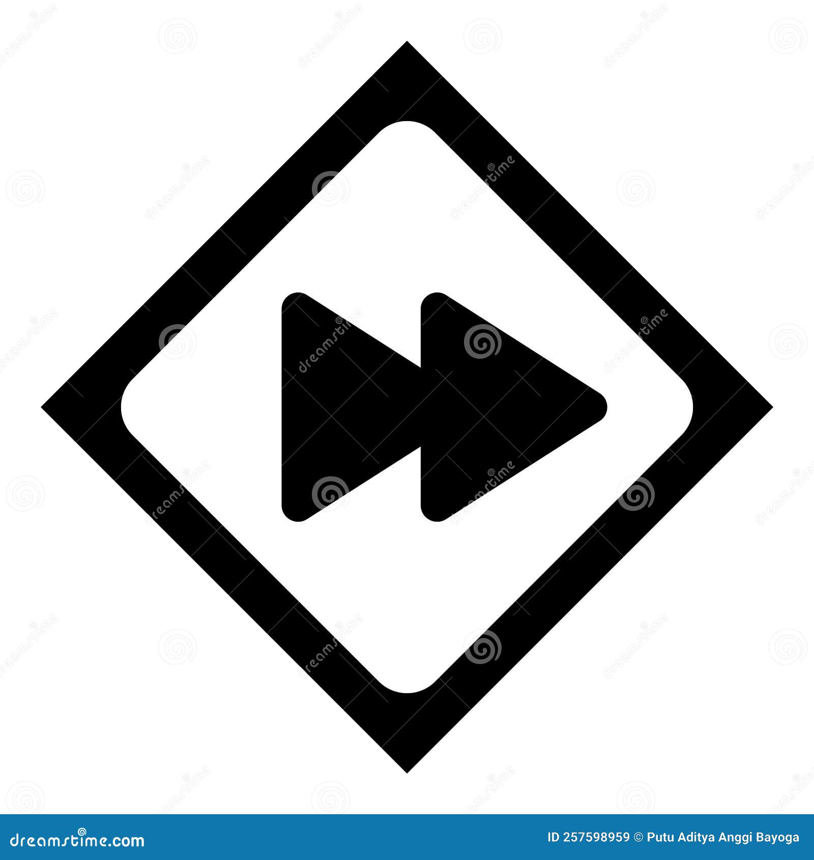 Simple fast forward button stock vector. Illustration of vector - 257598959