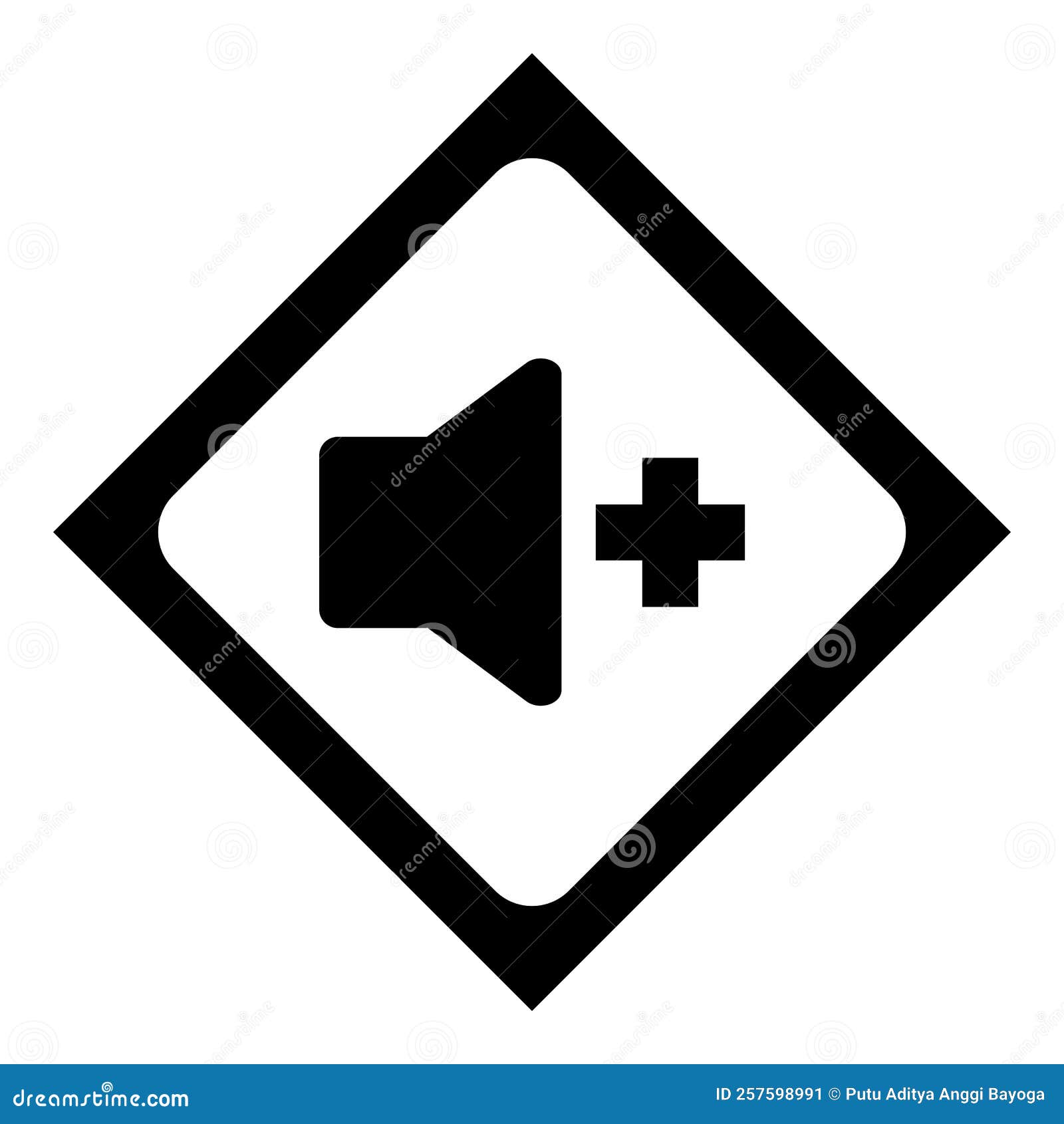 Simple Increase Volume Button Stock Vector - Illustration of speaker ...