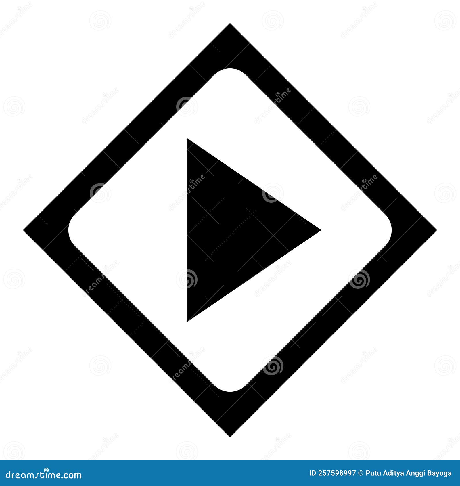 Simple play button stock illustration. Illustration of cartoon - 257598997