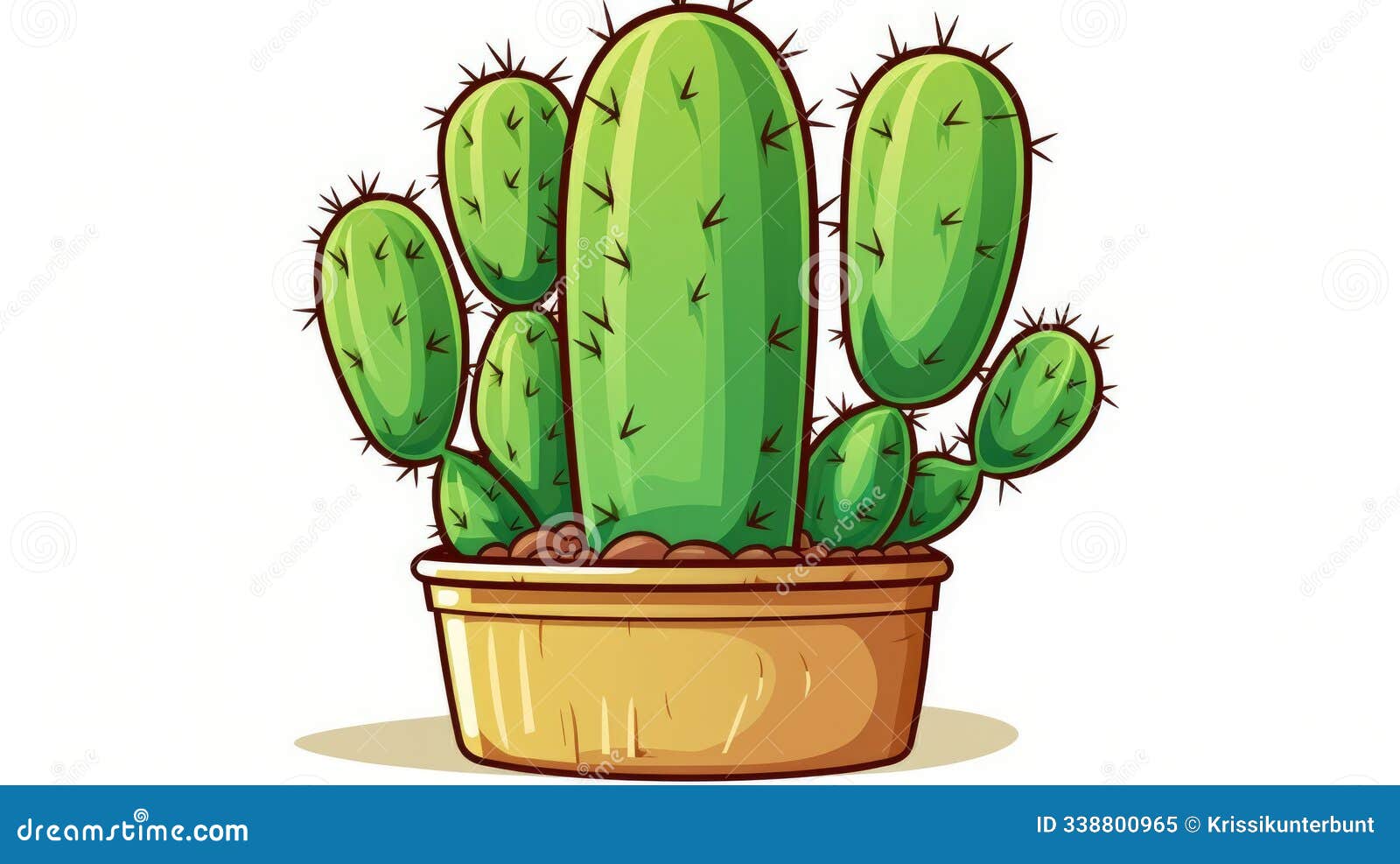 Simple Cactus Illustration AI Generated Stock Illustration ...